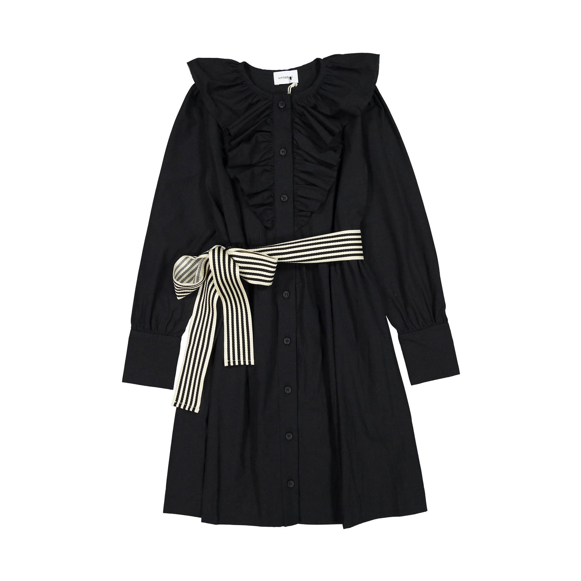 Unlabel Black Ruffle Buttons Dress – Ladida