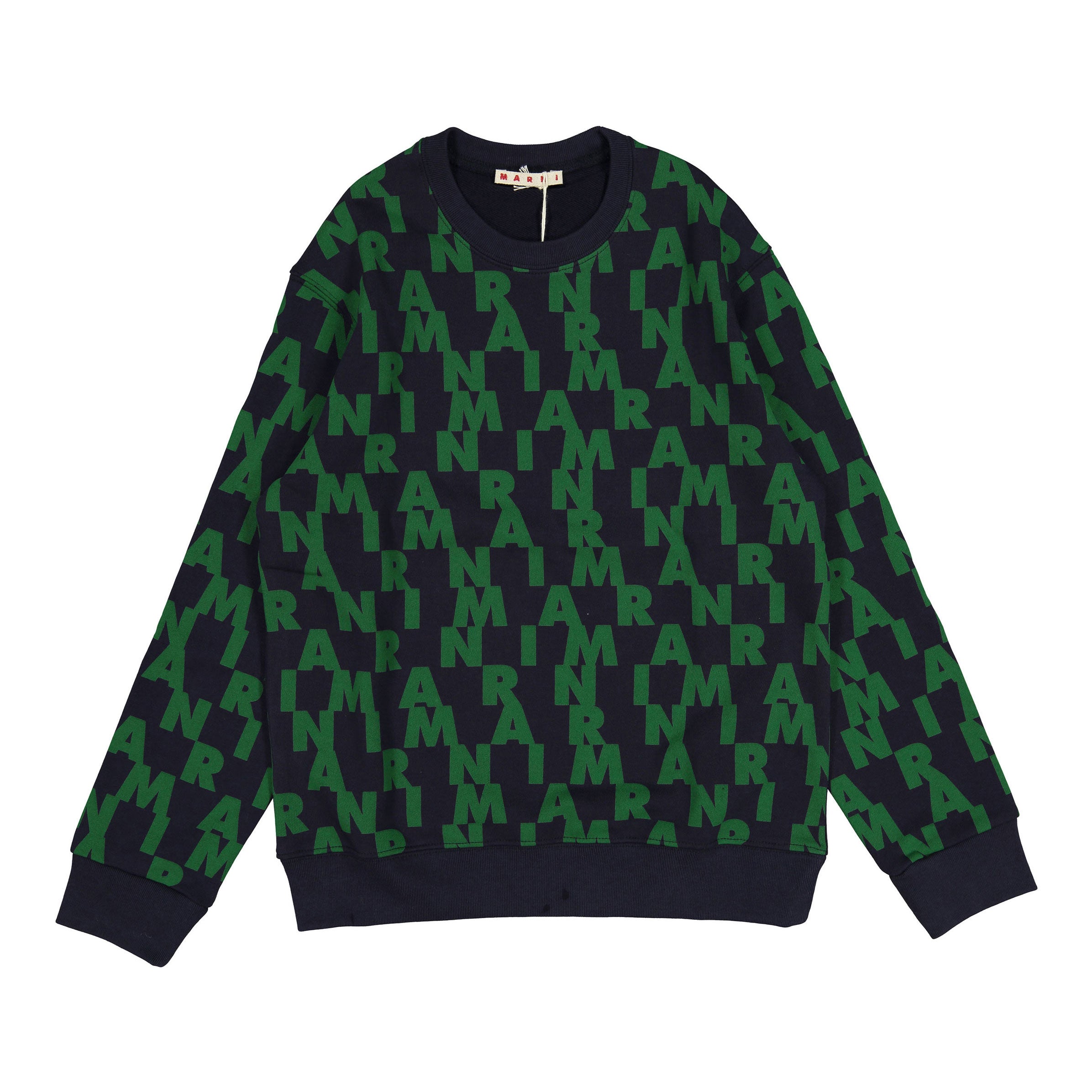 Marni Navy Allover Logo Sweatshirt – Ladida