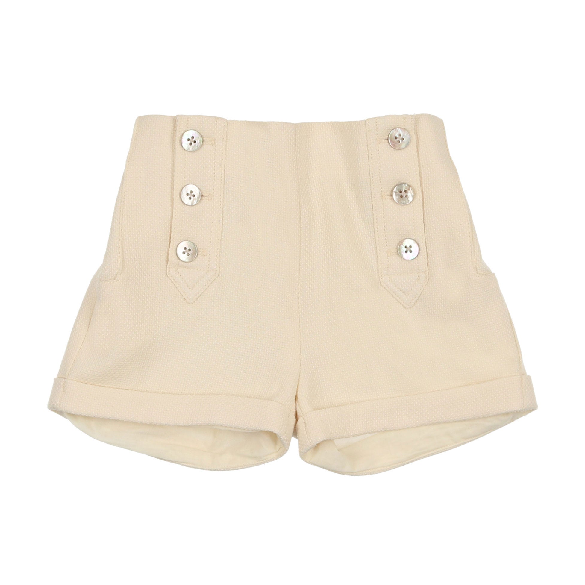 Coco Blanc Cream Button Shorts – Ladida