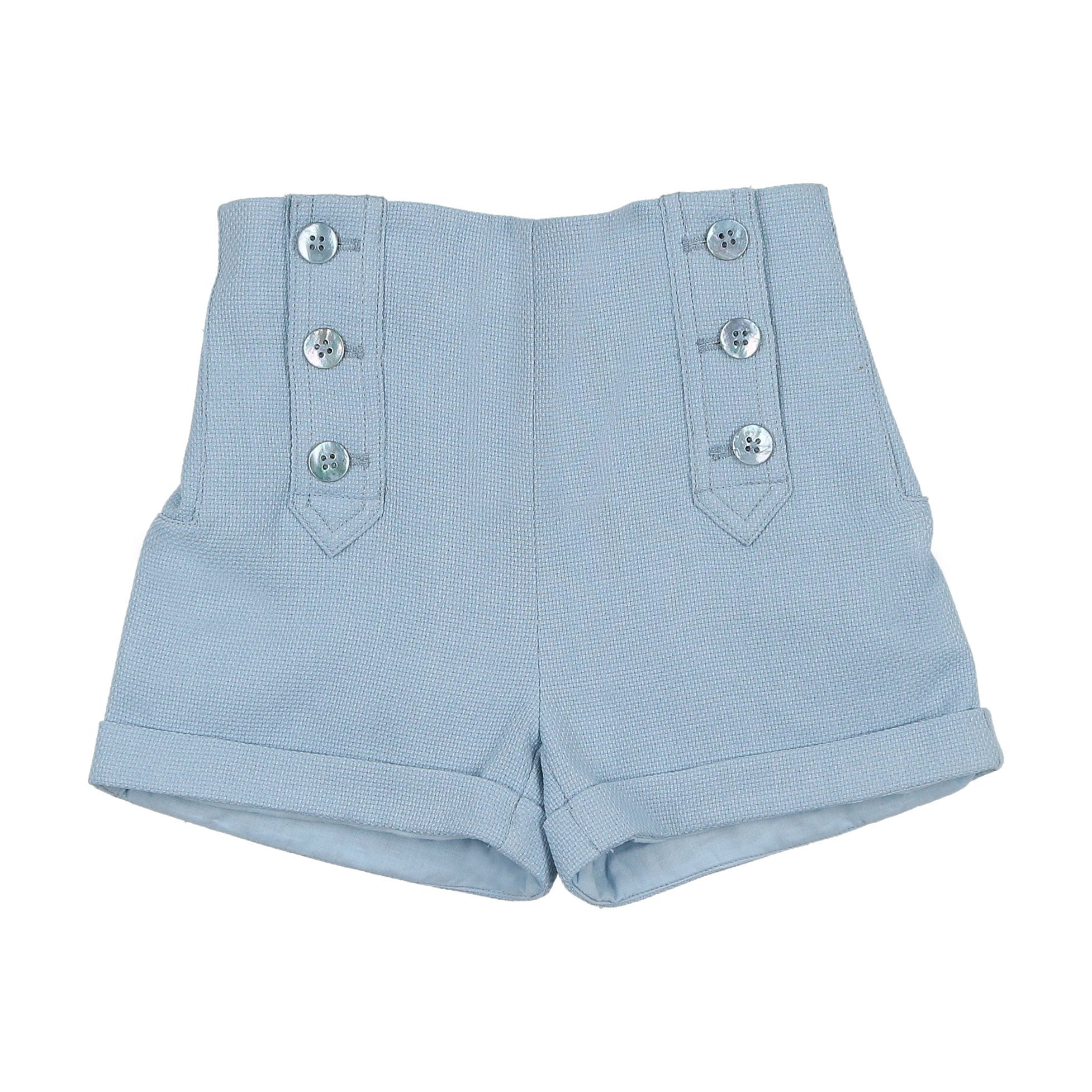 Coco Blanc Pale Blue Button Shorts – Ladida