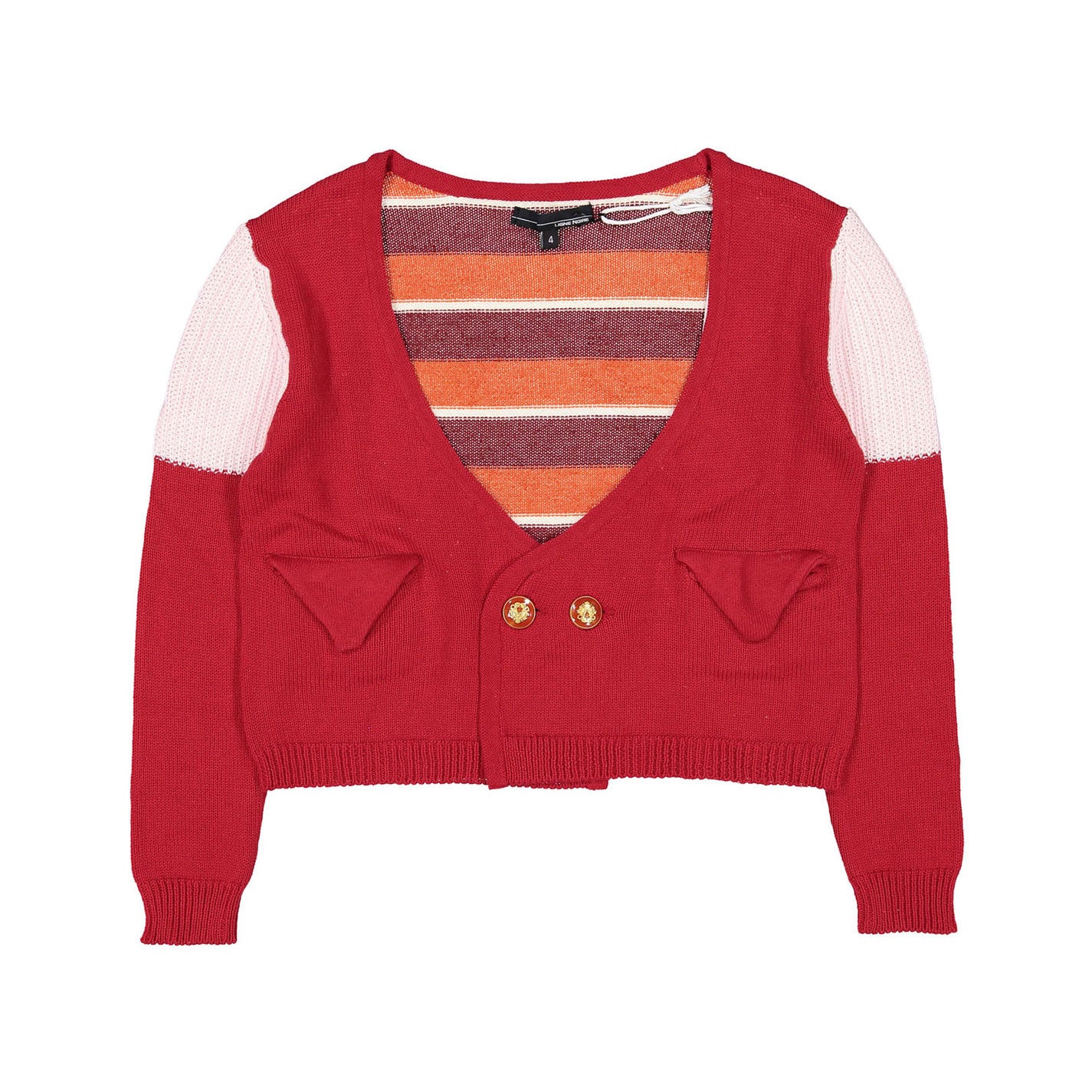 Ligne Noire Red Buttons Cardigan – Ladida