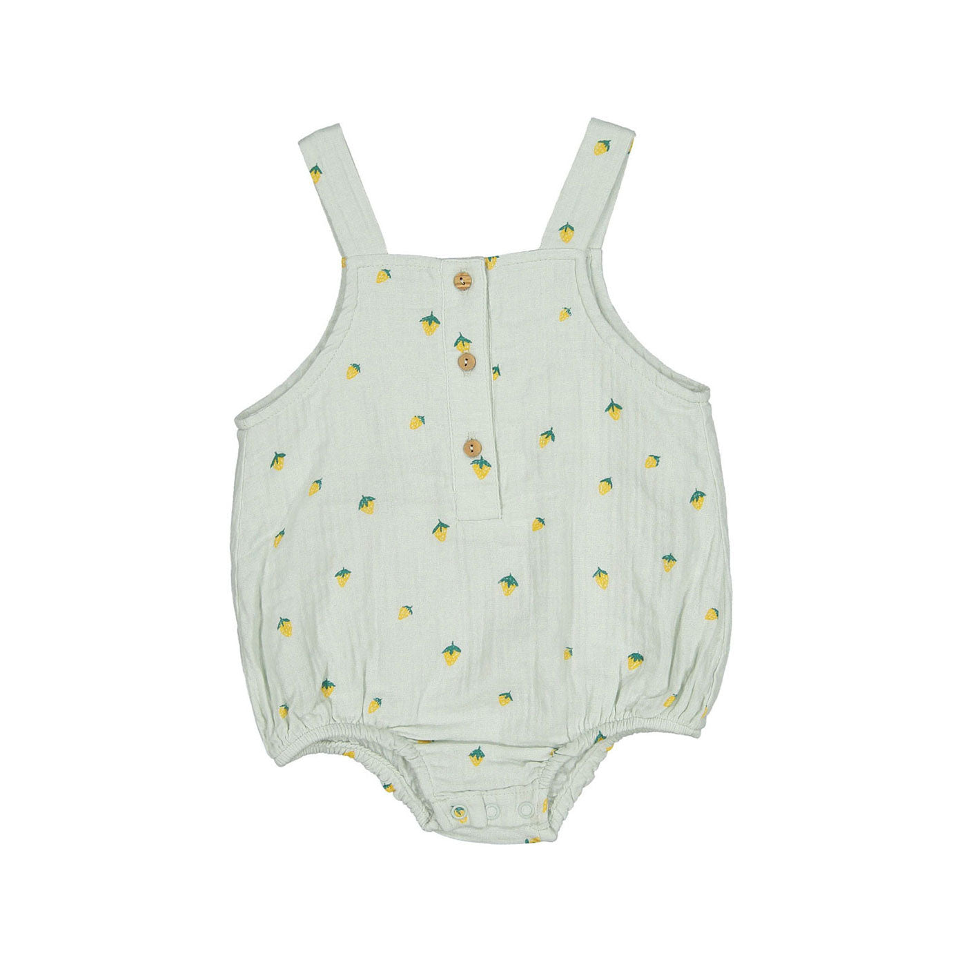 Fin and Vince Button Onesie Strawberries – Ladida
