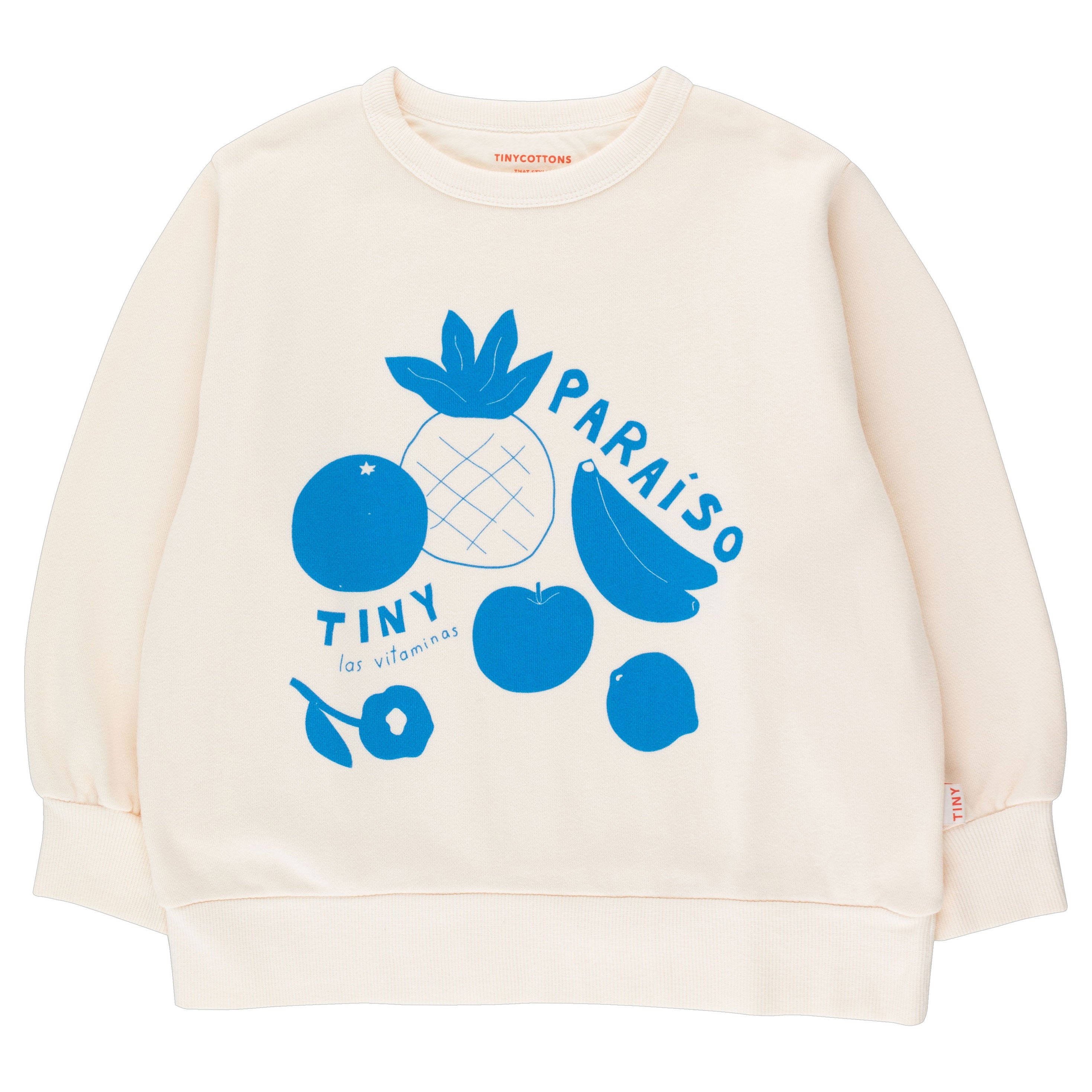 Tiny Cottons Light Cream/Lapis Blue Paraiso Fruits Sweatshirt – Ladida