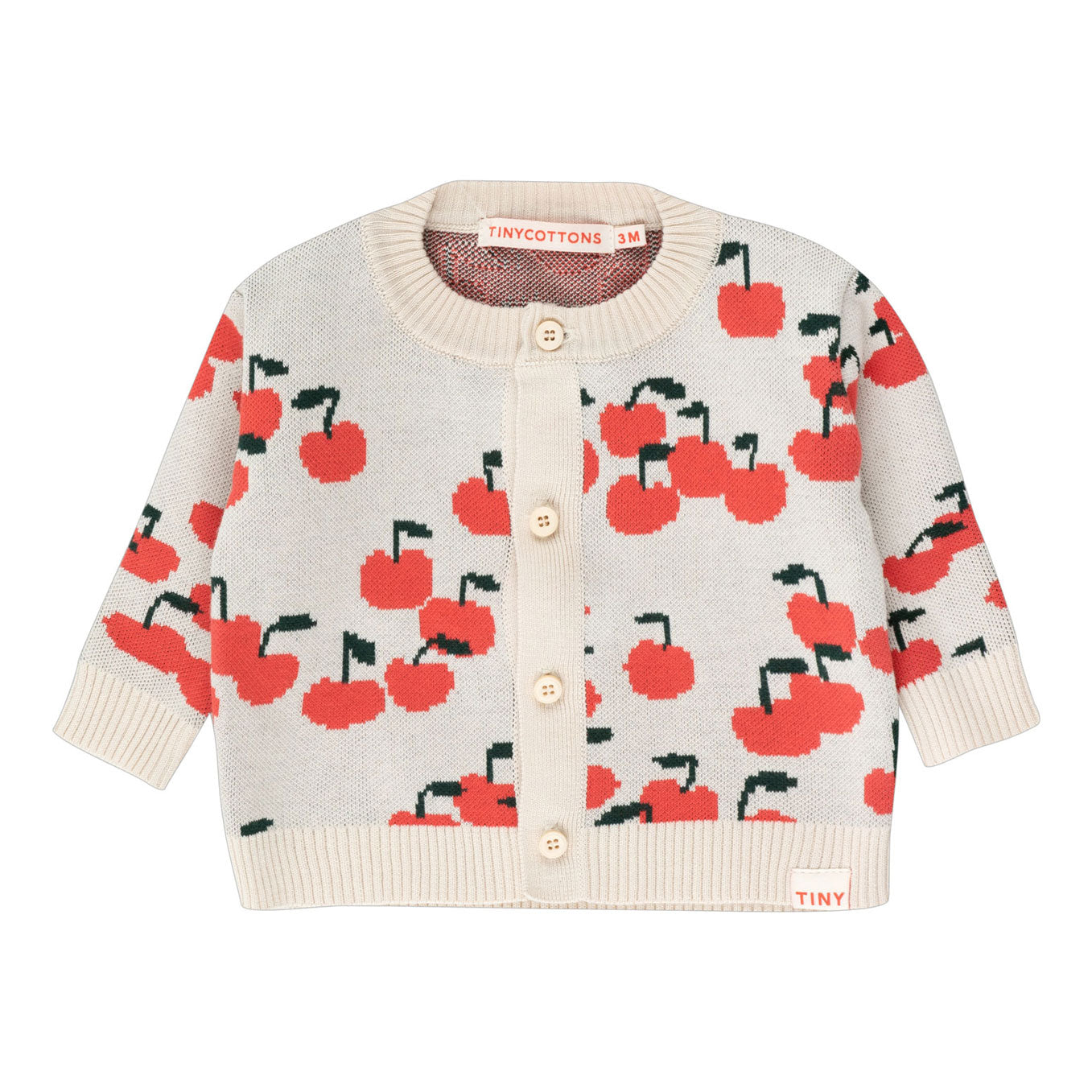 Tiny Cottons Light Cream Cherries Baby Cardigan – Ladida