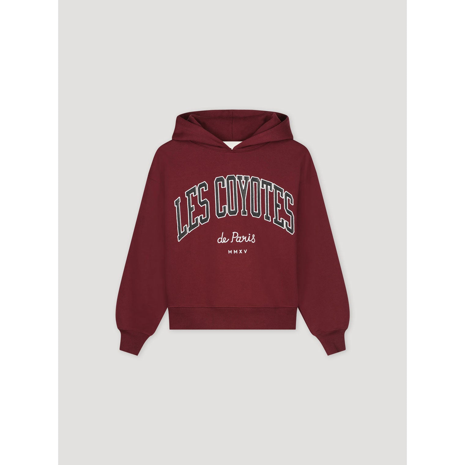 Les Coyotes De Paris Maroon Oversized College Hoodie – Ladida