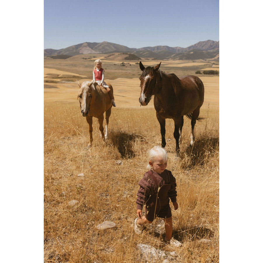 L by Ladida Eggplant Wool Overalls