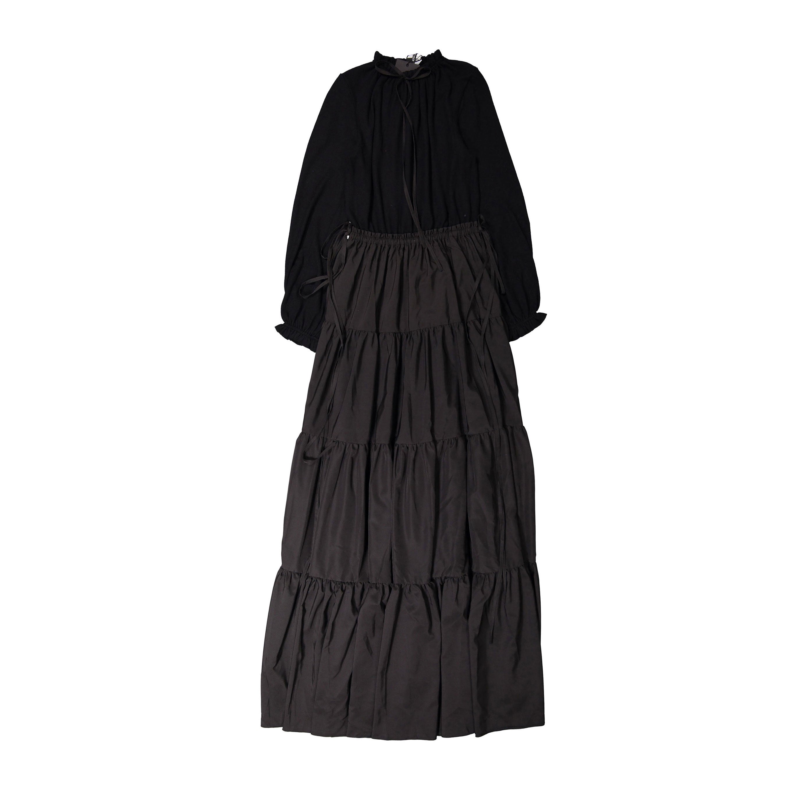 Venera Arapu Black Tiered Long Dress – Ladida
