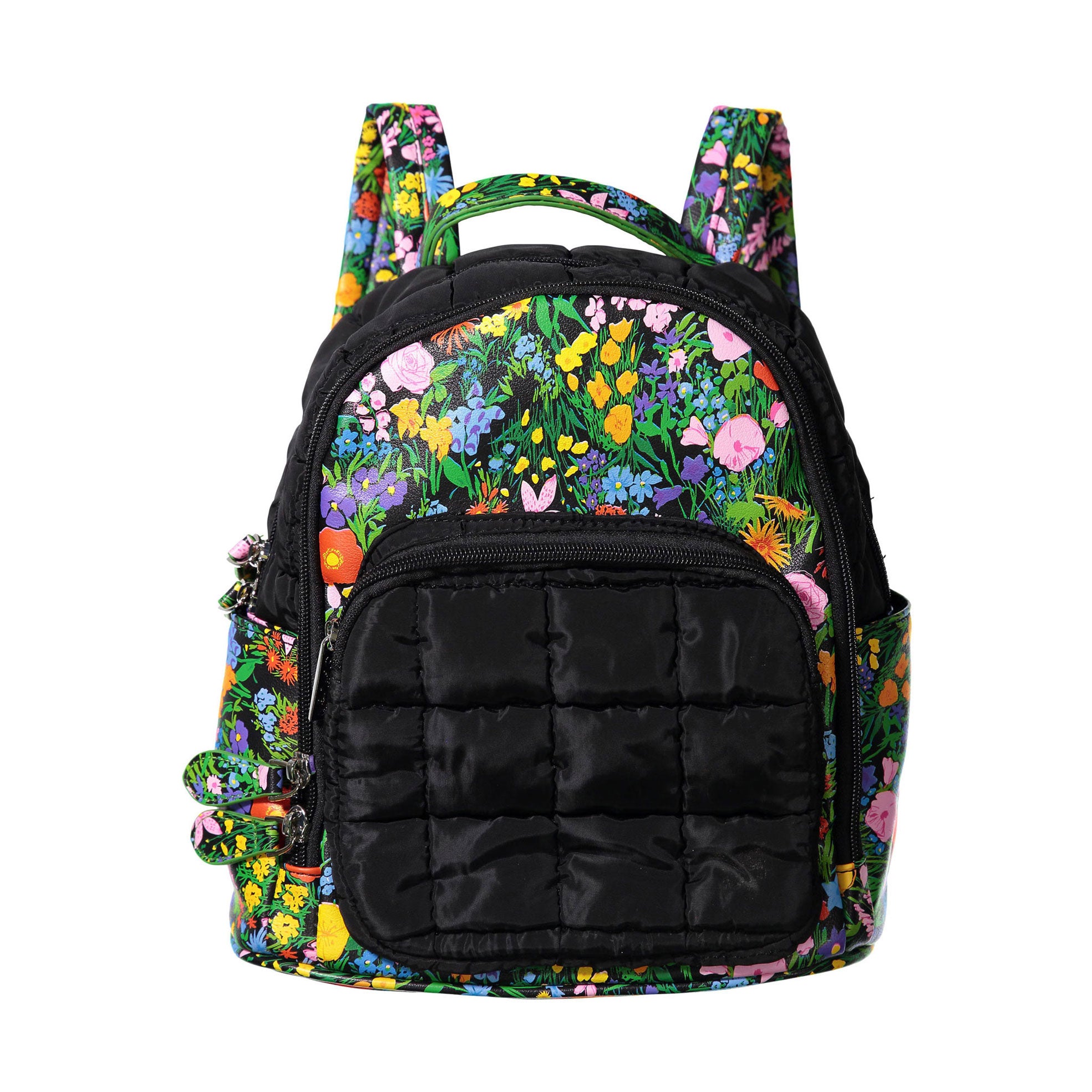 Bari Lynn Floral Black Mini Quilted Backpack – Ladida