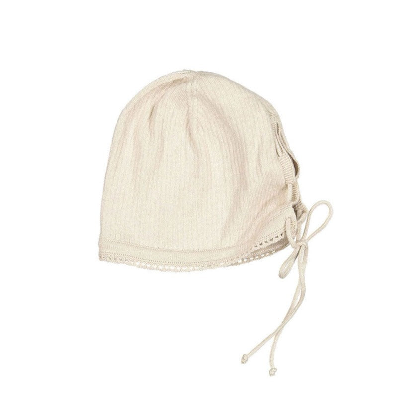 Bebe Organic Natural Ribbed Eva Bonnet – Ladida
