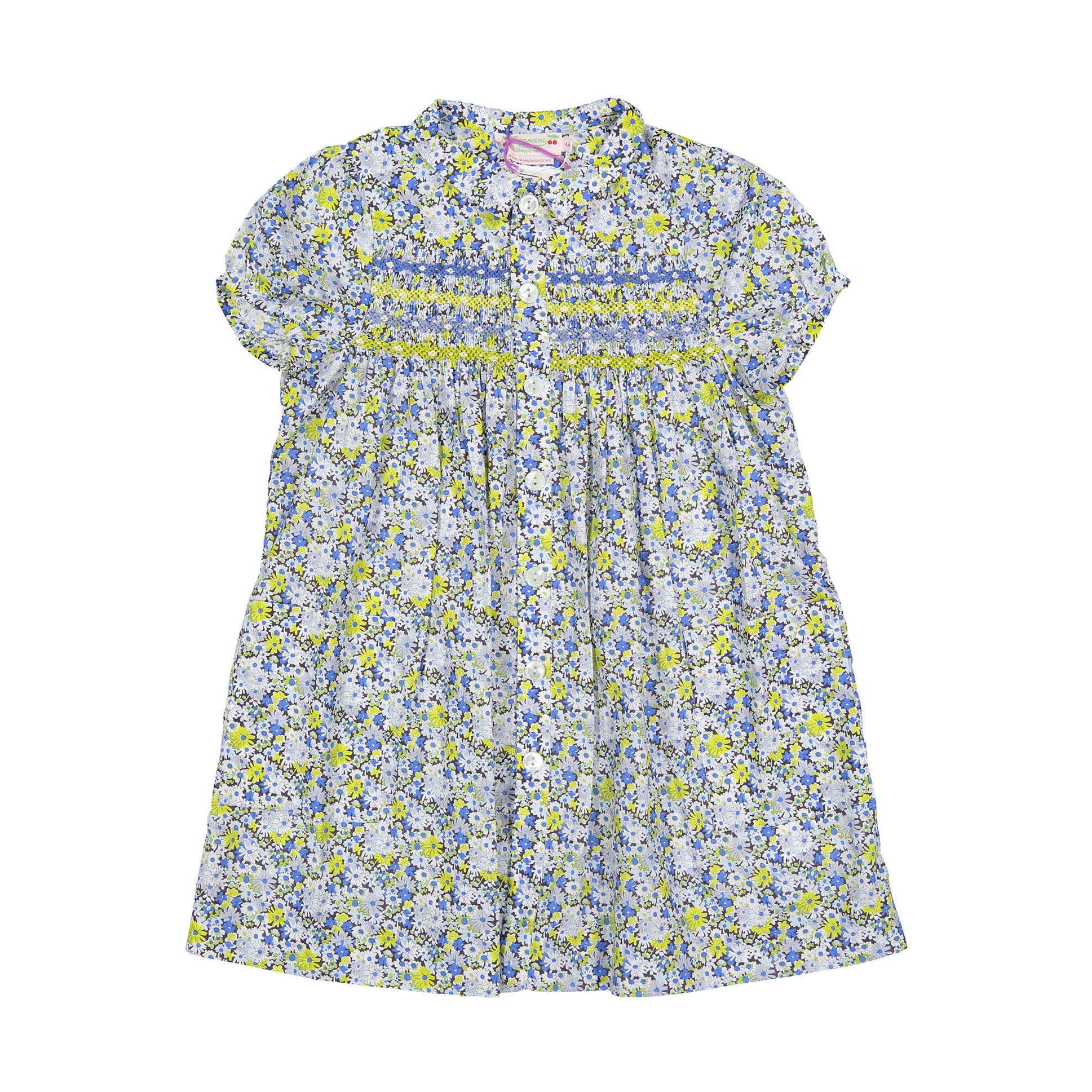 Bonpoint Floral Blue Candice Smocked Dress – Ladida