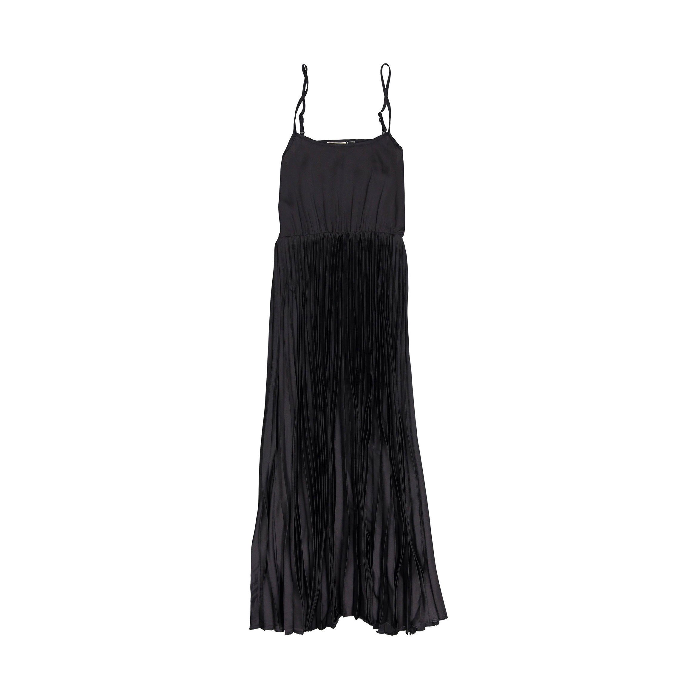 and tmrw Black Accordion Pleat Slip Dress – Ladida