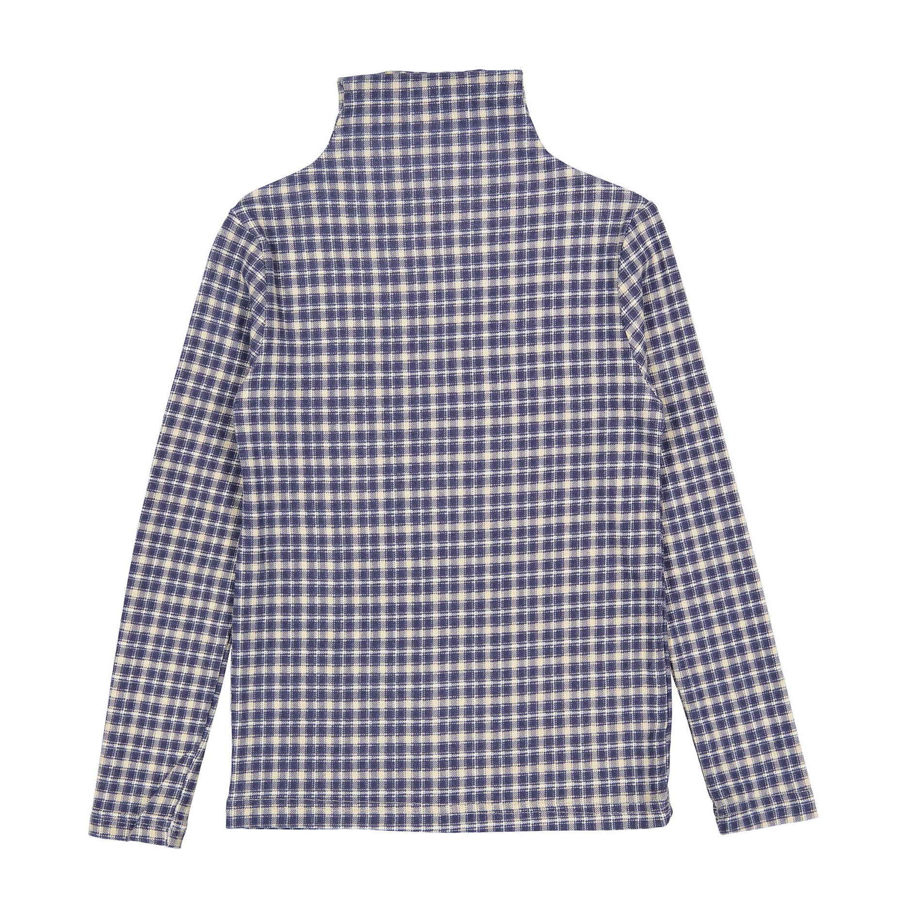 L by Ladida Navy Plaid Turtleneck