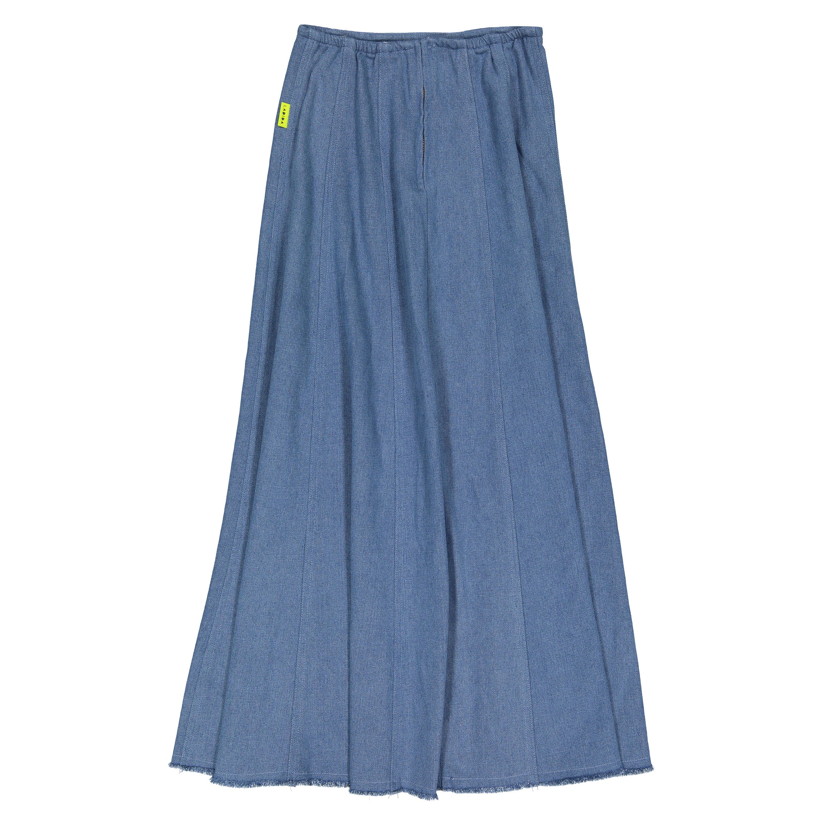 L by Ladida Blue Denim Paneled Maxi Skirt