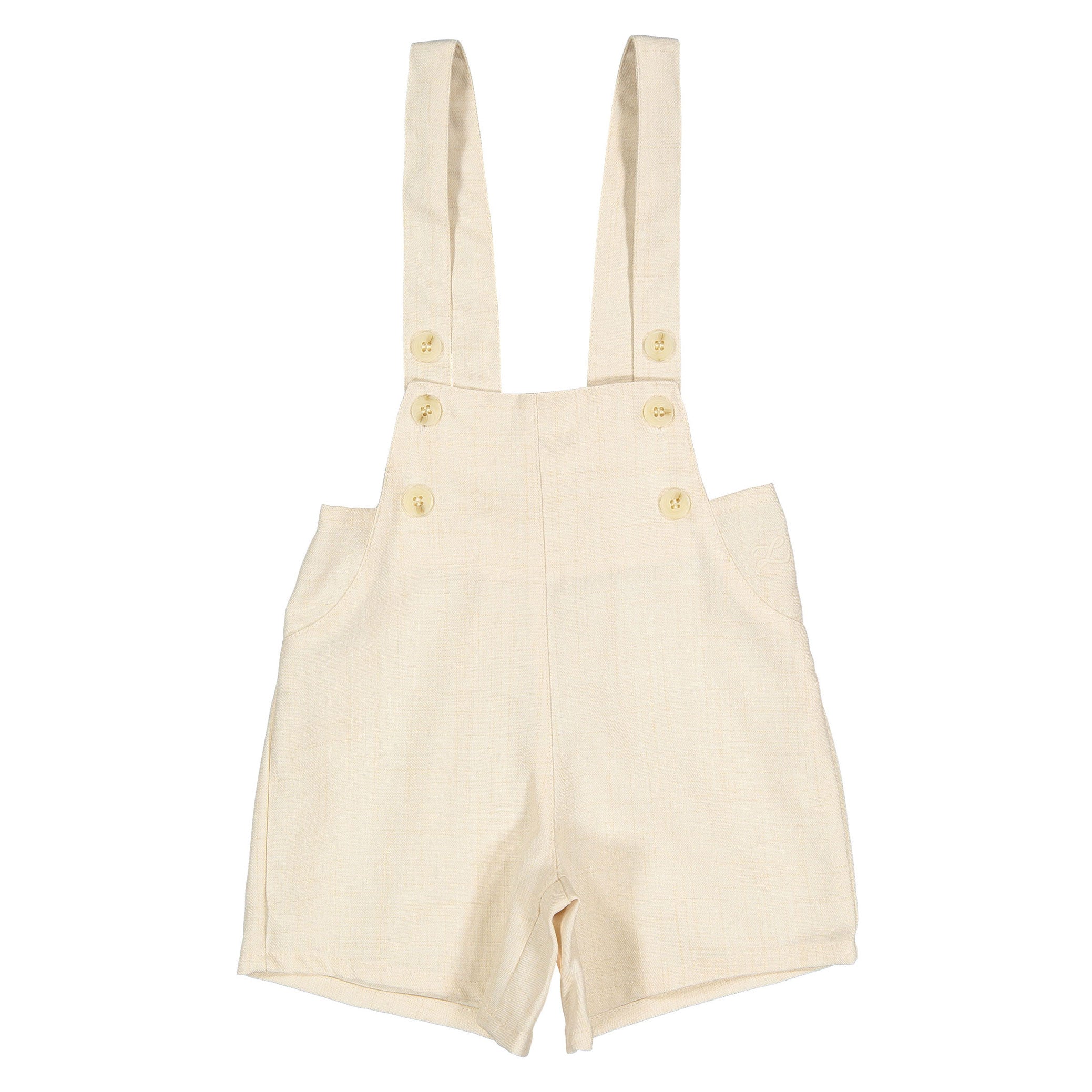 L by Ladida Beige Linen Overalls