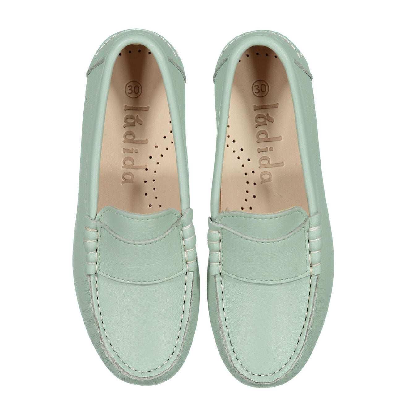 Ladida Shoes Mint Leather Loafers