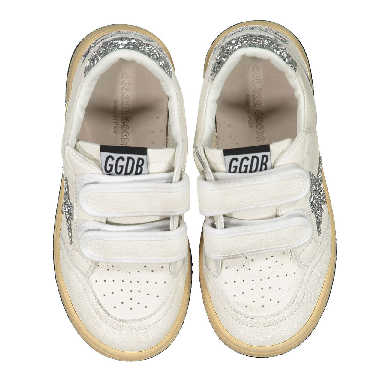 Golden Goose White/Silver Ballstar Strap Sneaker – Ladida