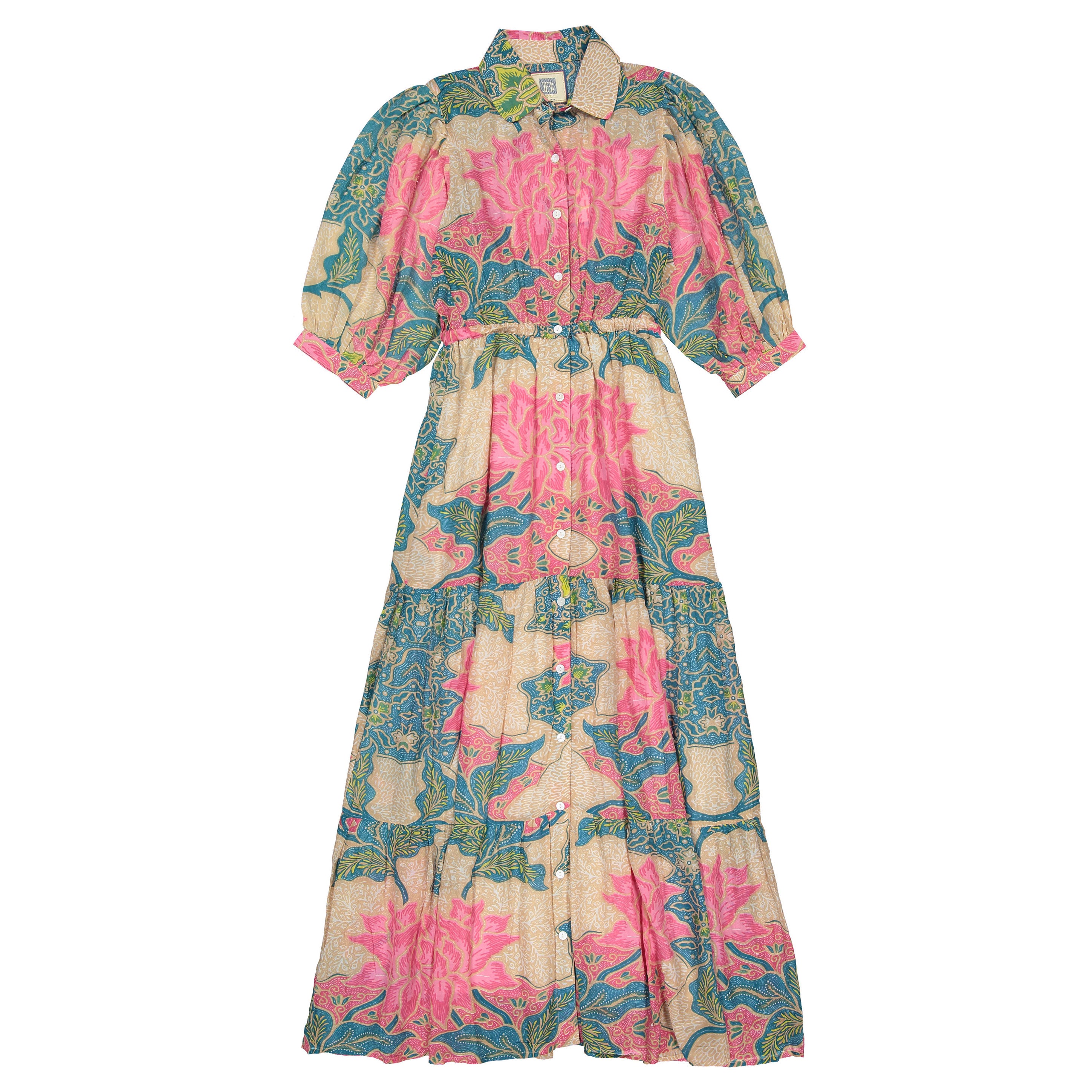 Bell Beige/Pink Floral Blair Maxi Dress – Ladida