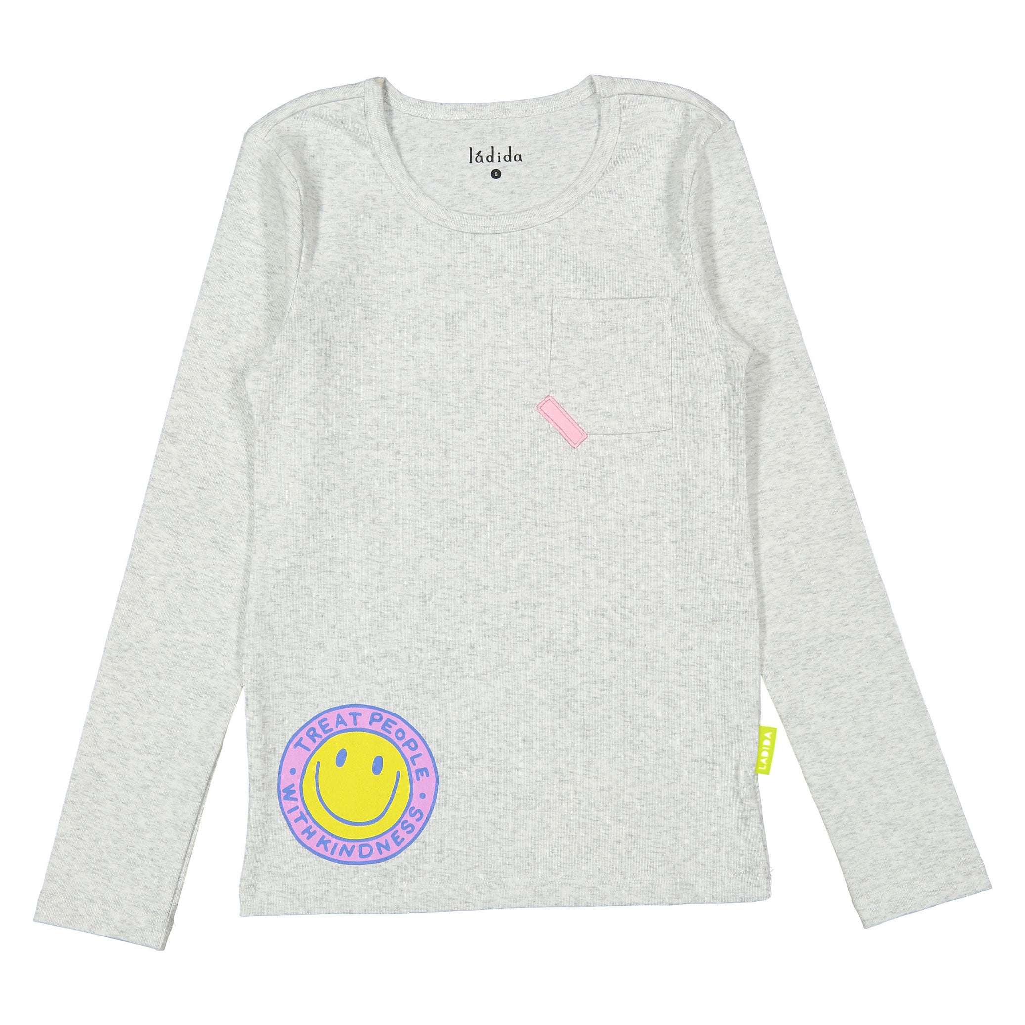 Ladida WKND Light Grey Patch Tee