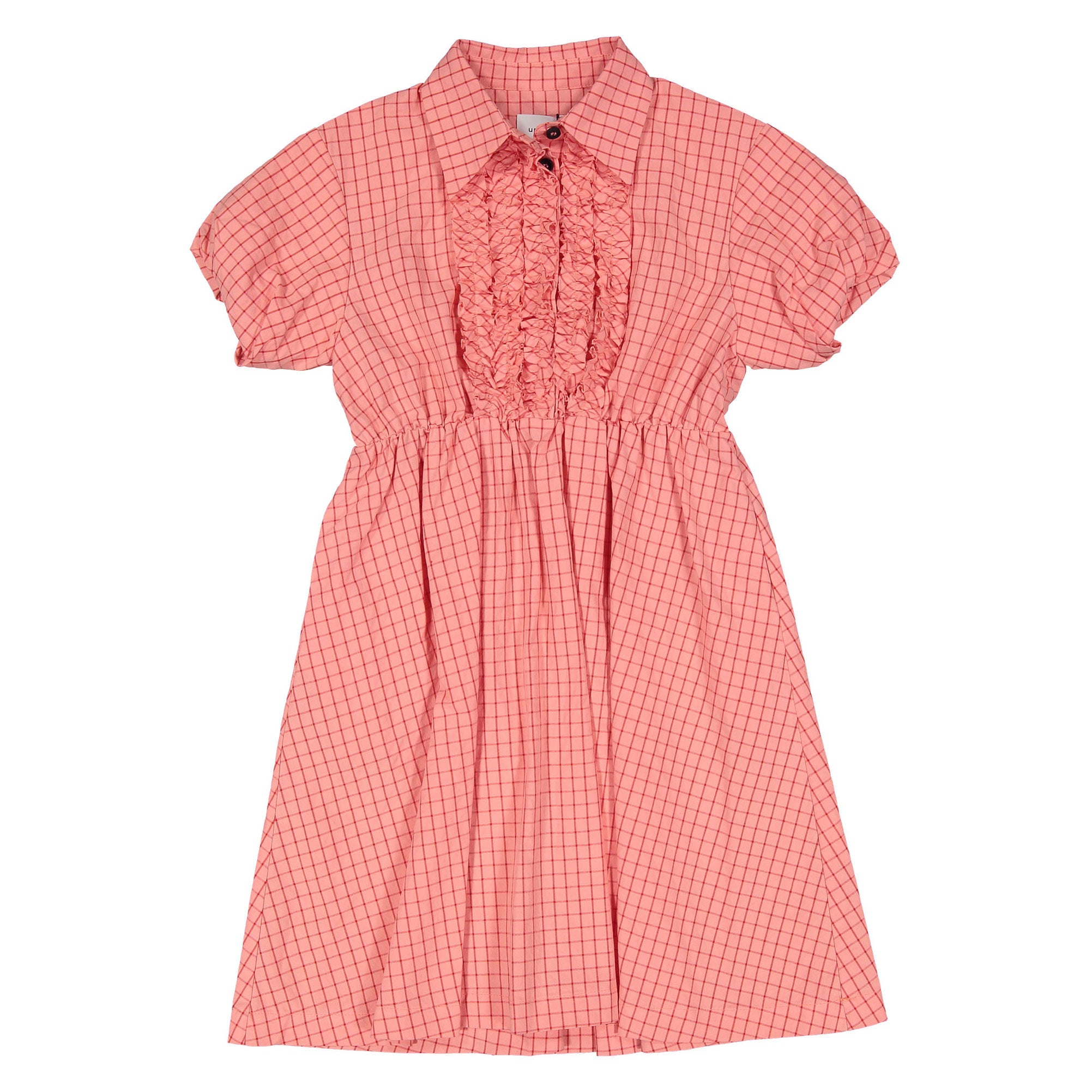 Unlabel Coral Check Blast Dress – Ladida
