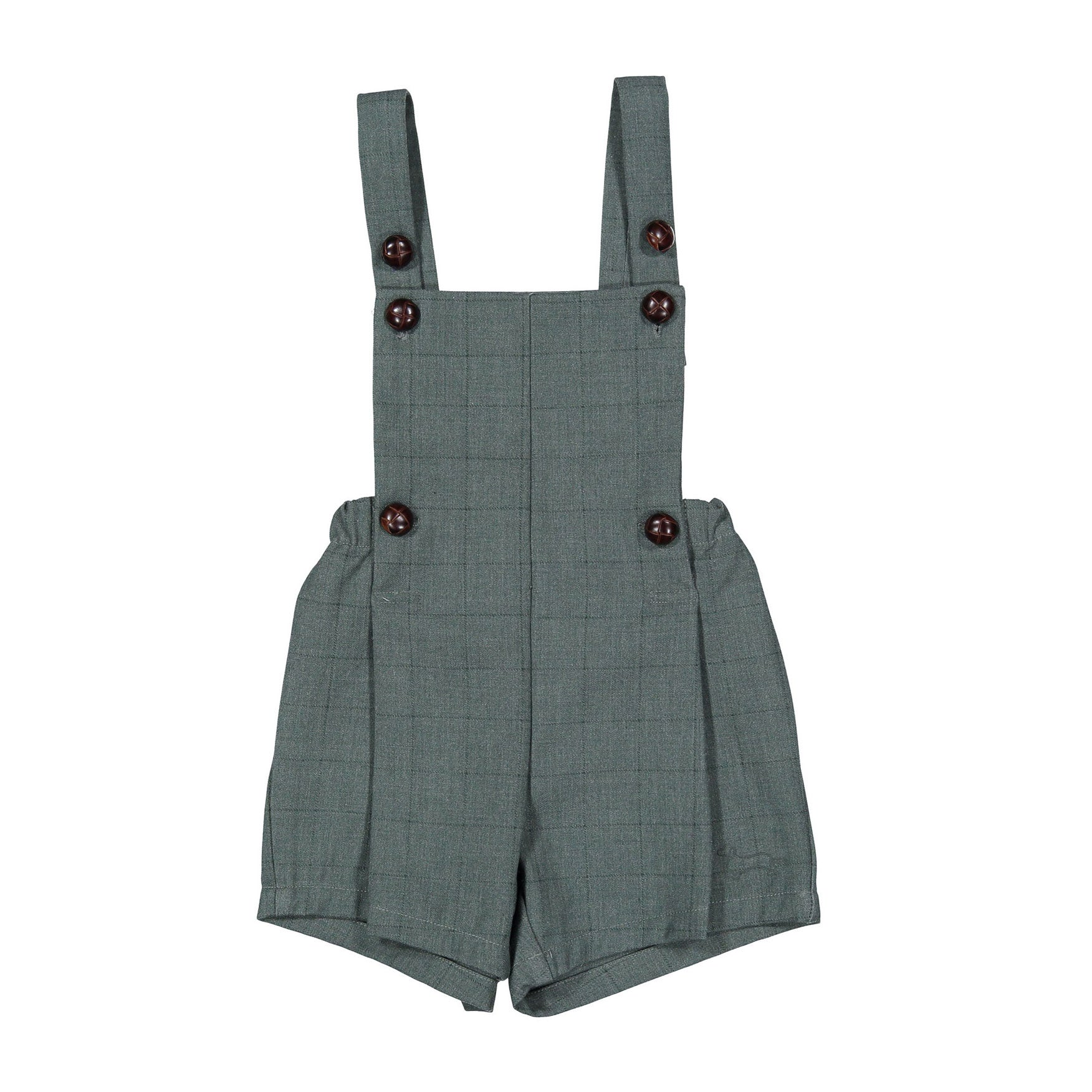 1984 Teal Grid Overalls – Ladida