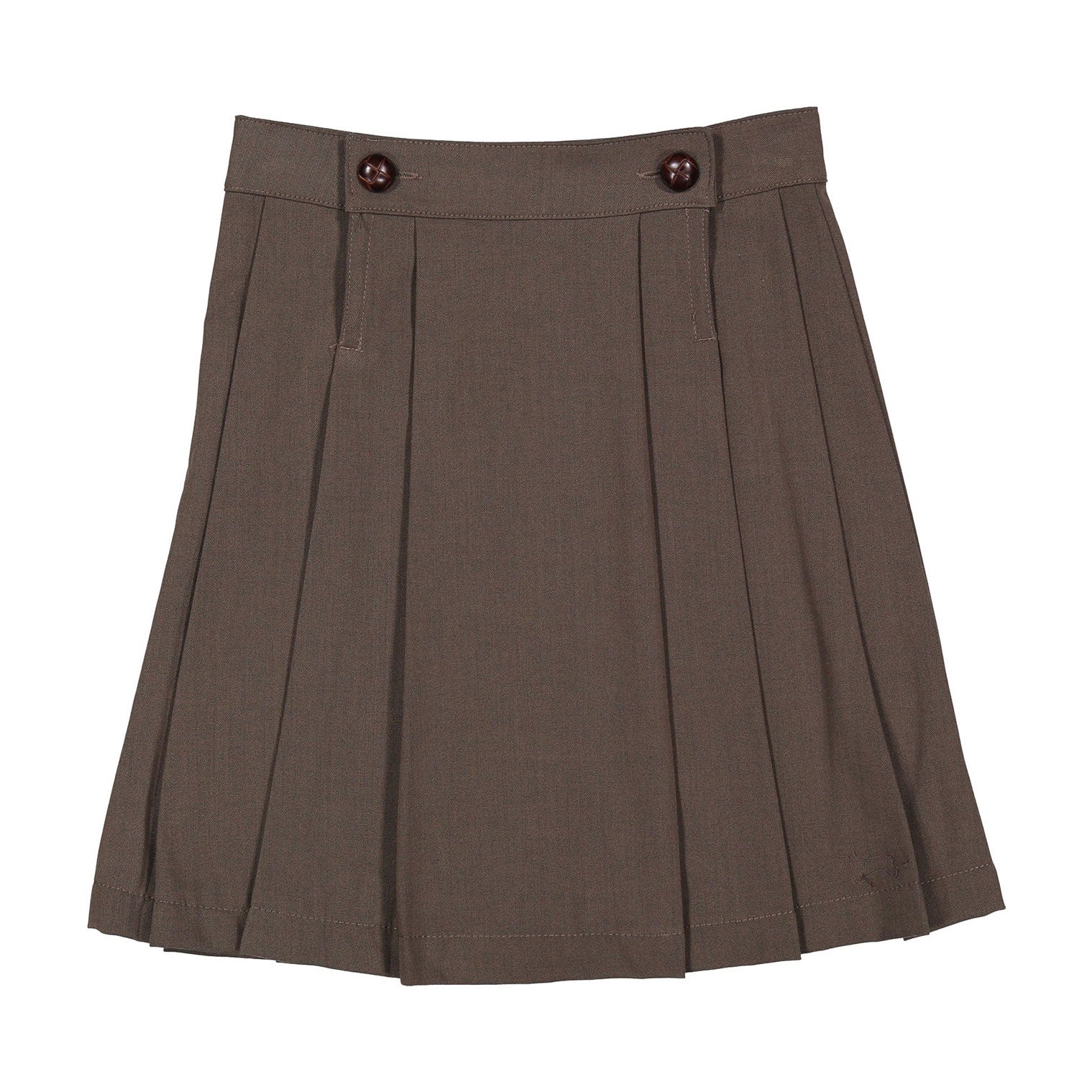 1984 Mocha Pleated Skirt – Ladida