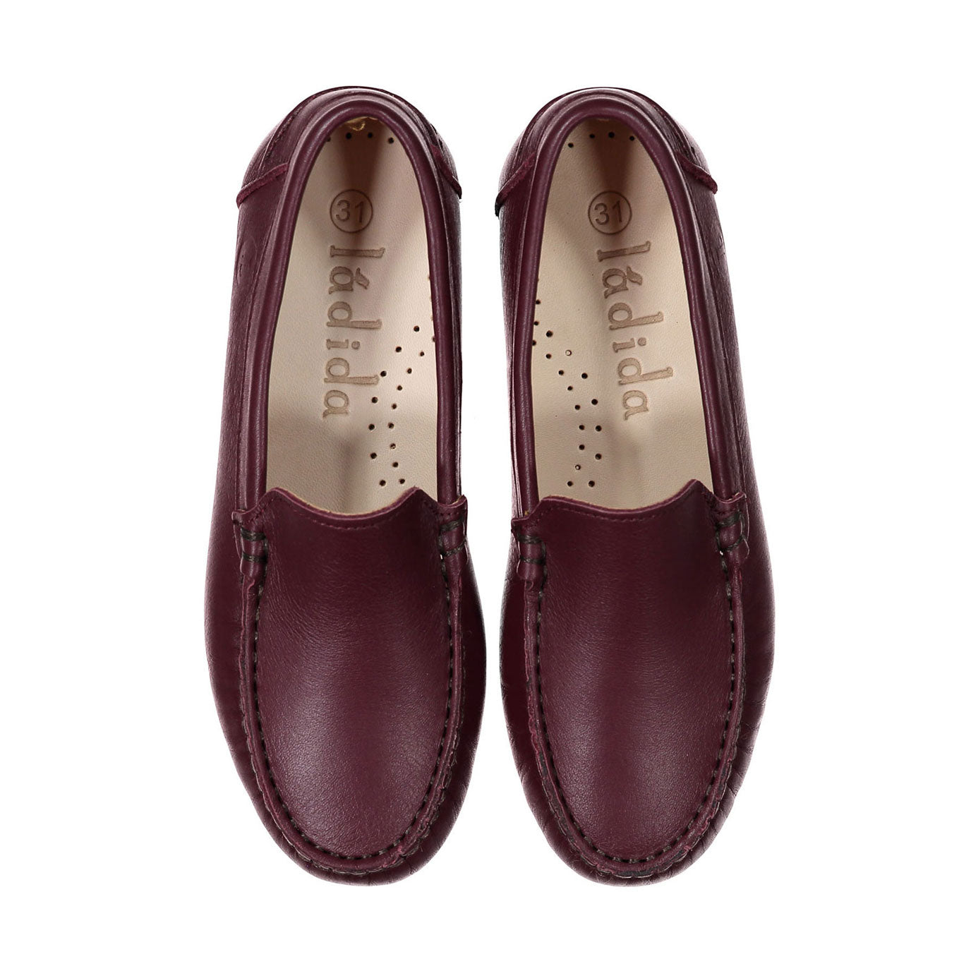 Ladida Shoes Burgundy Leather Loafer