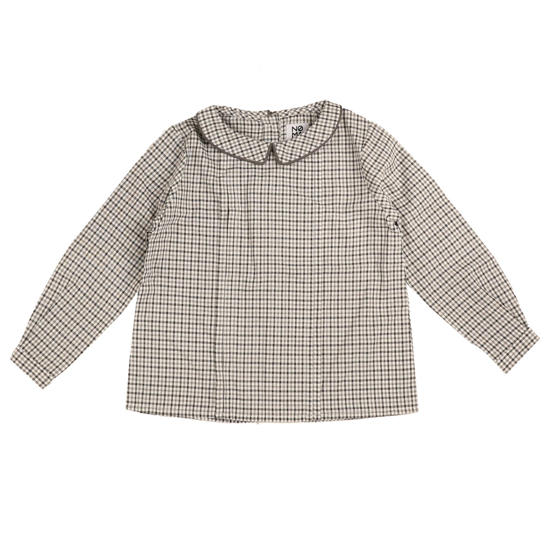 Belati Charcoal Plaid Peter Pan Neck Shirt – Ladida