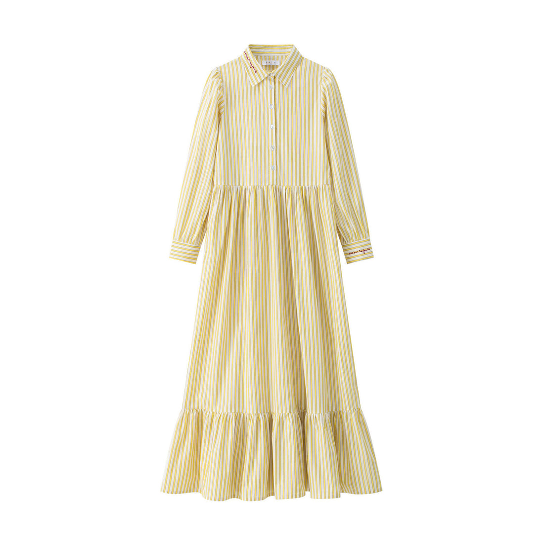 Coco Blanc Yellow Striped Shirtdress – Ladida