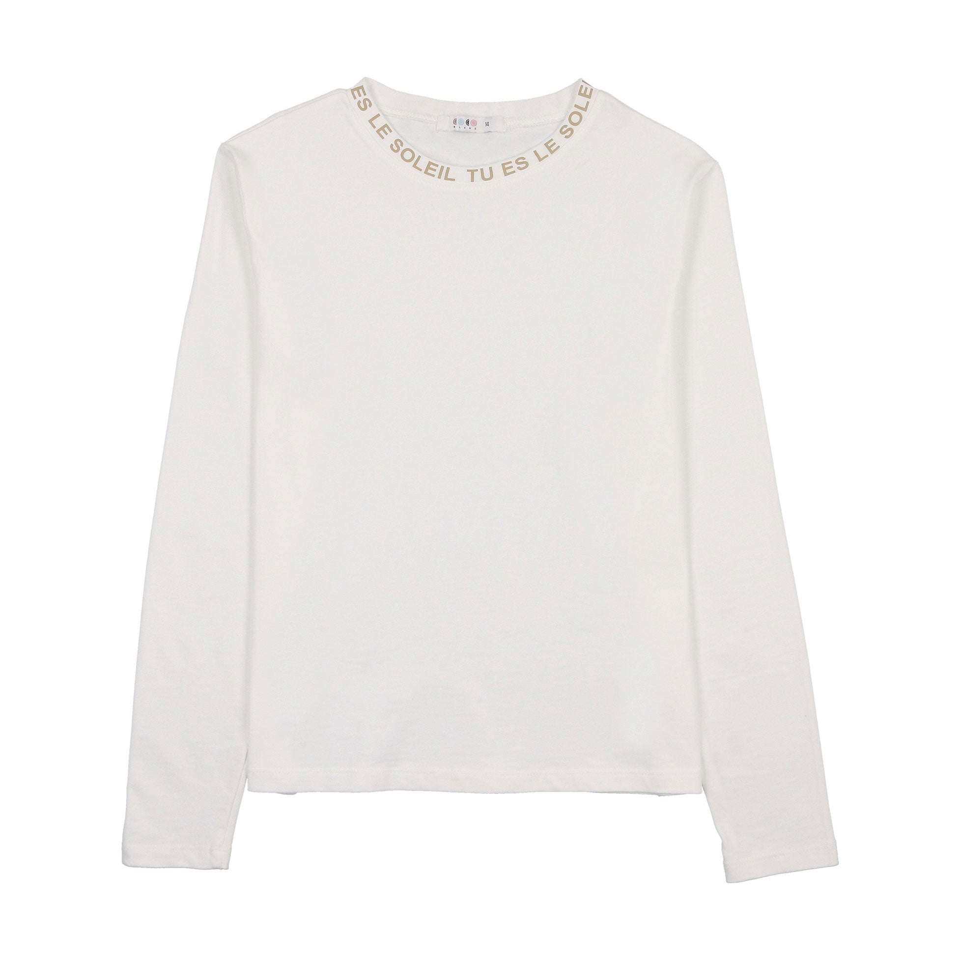 Coco Blanc White W/ Tan Crew Neck – Ladida