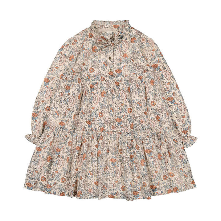 Louis Louise Beige Lurex Indian Flower Garance Dress – Ladida