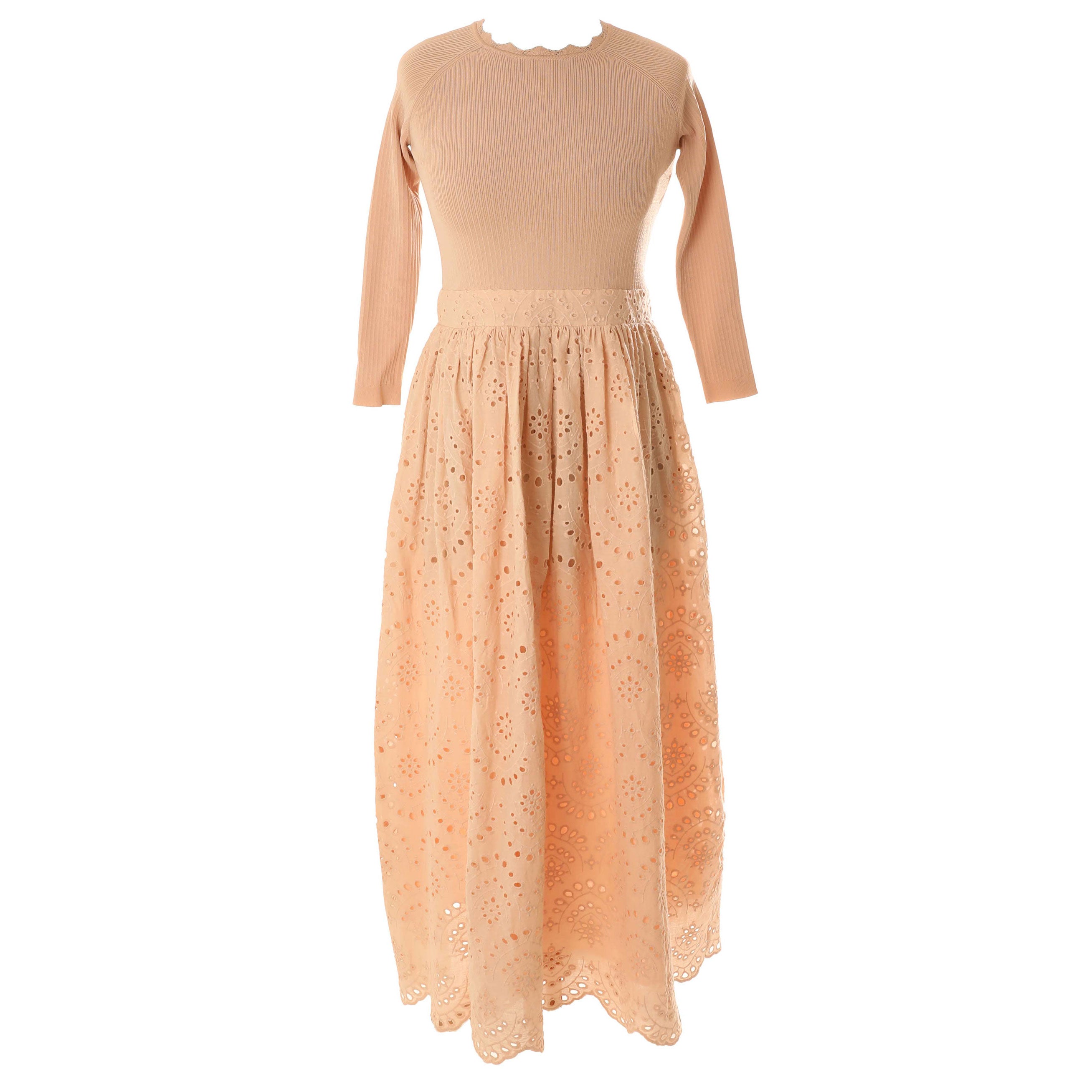 HEV Nude Knit To Eyelet Dress – Ladida