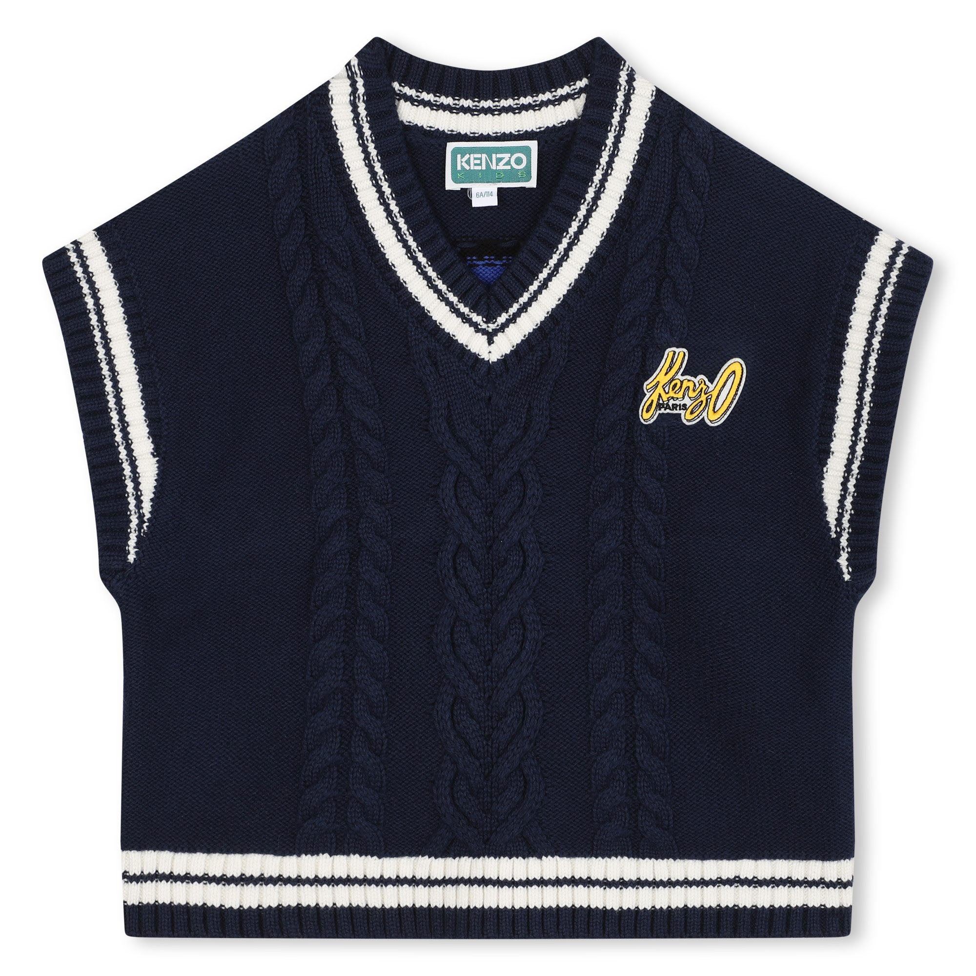 Kenzo Navy Flower Knitted Vest – Ladida