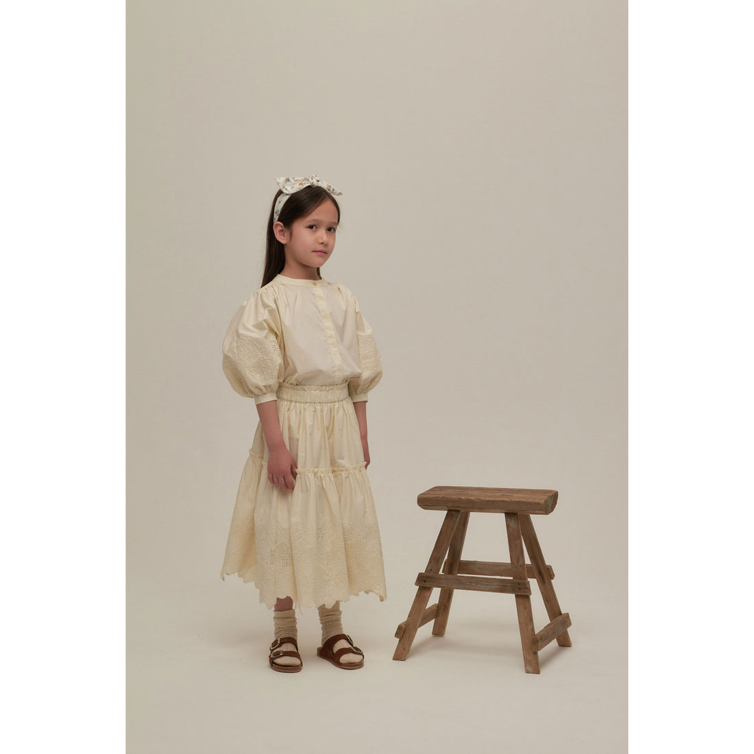 Cera Una Volta Cream Elena Skirt – Ladida