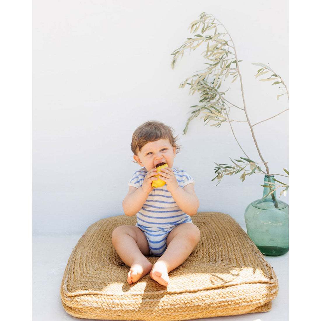 Buho Placid Blue Terry Stripes Romper – Ladida