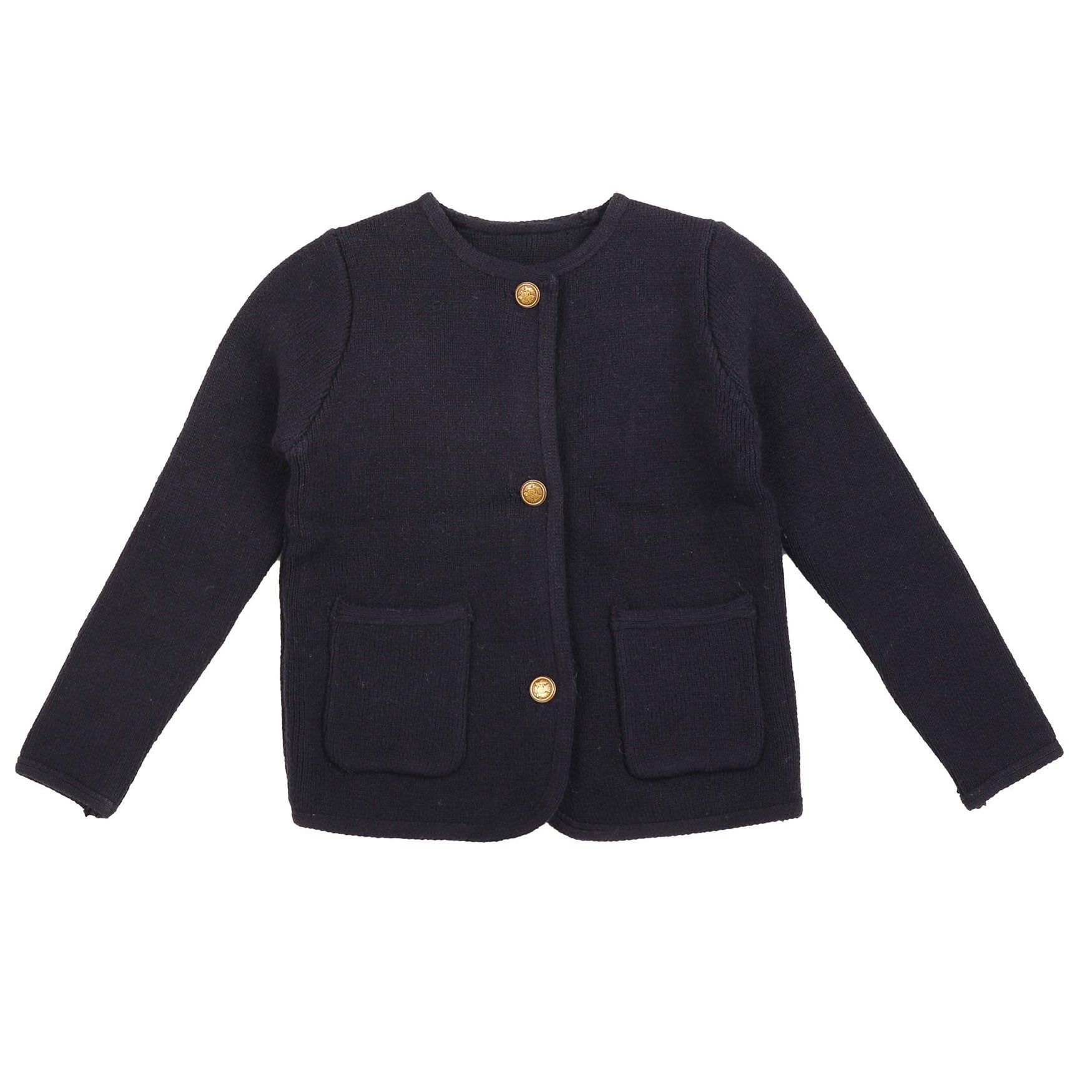Noma Navy Knit Jacket With Gold Buttons – Ladida