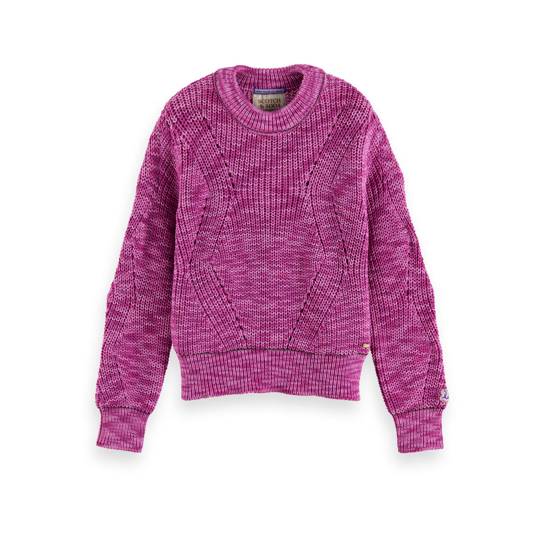 Scotch Shrunk Violet Melange Velvet Structured Pullover – Ladida