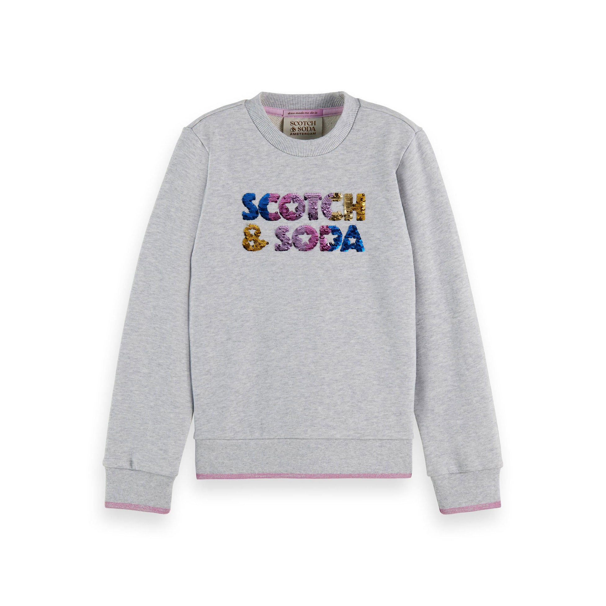Scotch Shrunk Grey Melange Sequin Artwork Sweatshirt – Ladida
