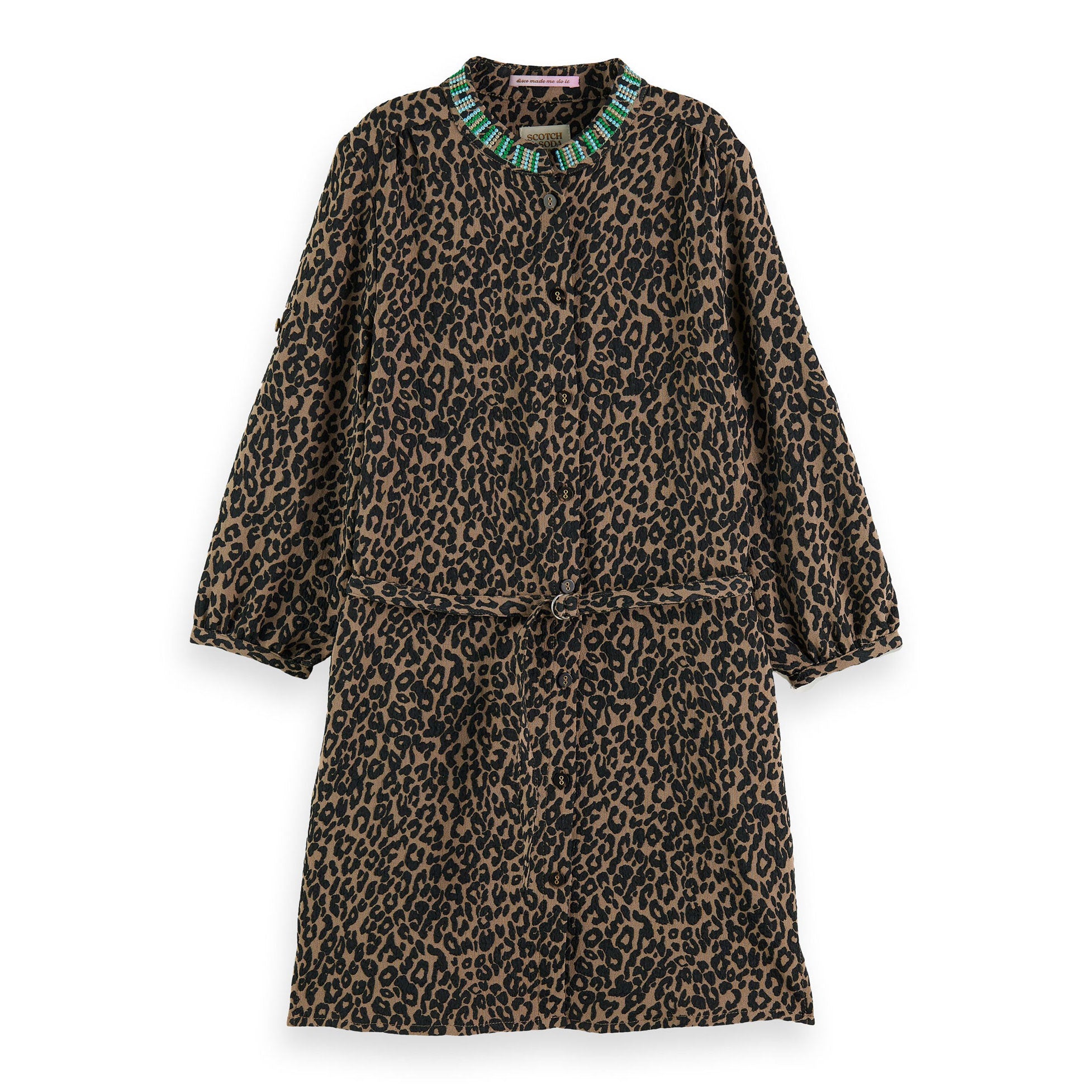 Scotch Shrunk Night Jacquard Embroidery Shirt Dress – Ladida