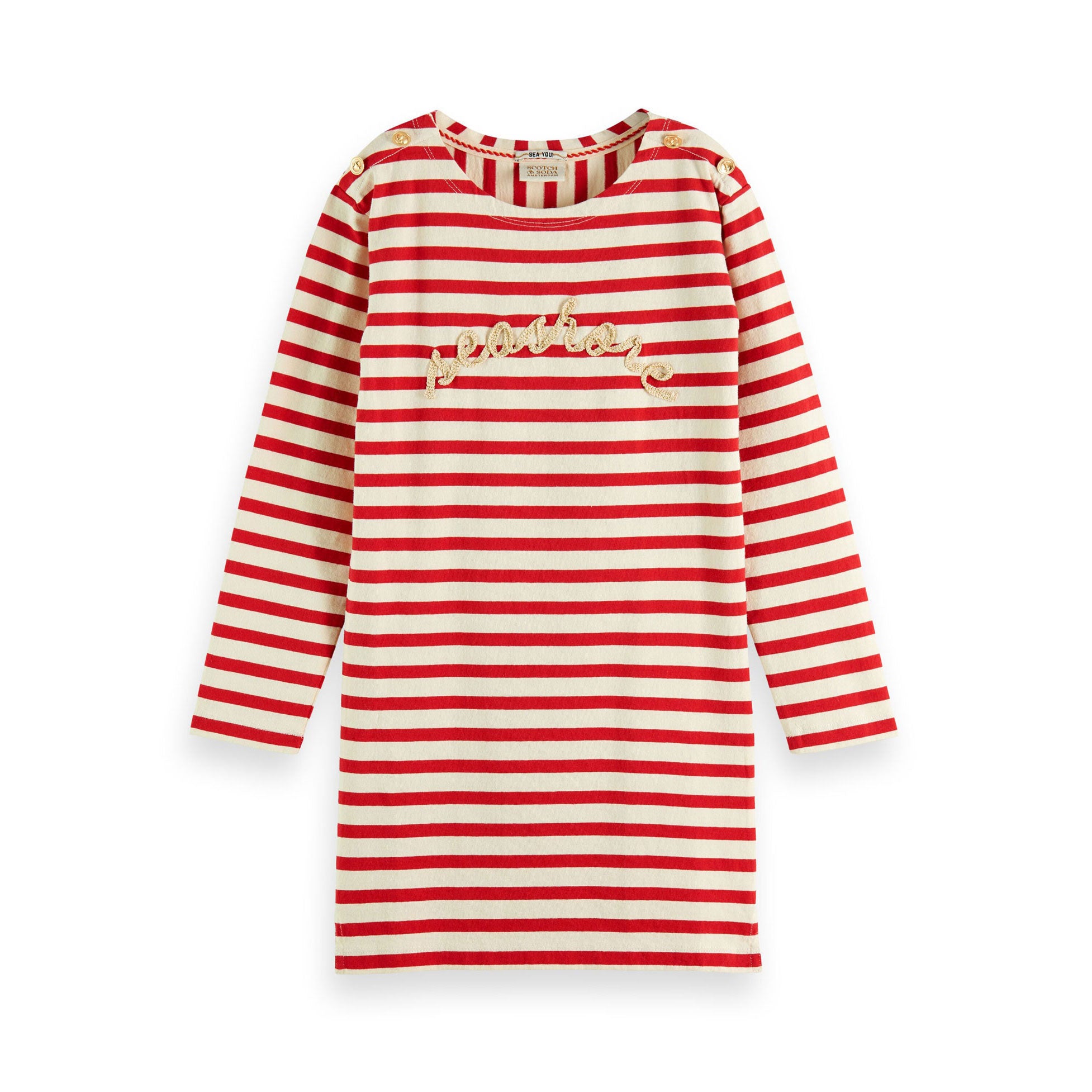 Scotch Shrunk Anchor Red Bretton Stripe Sweat Dress – Ladida