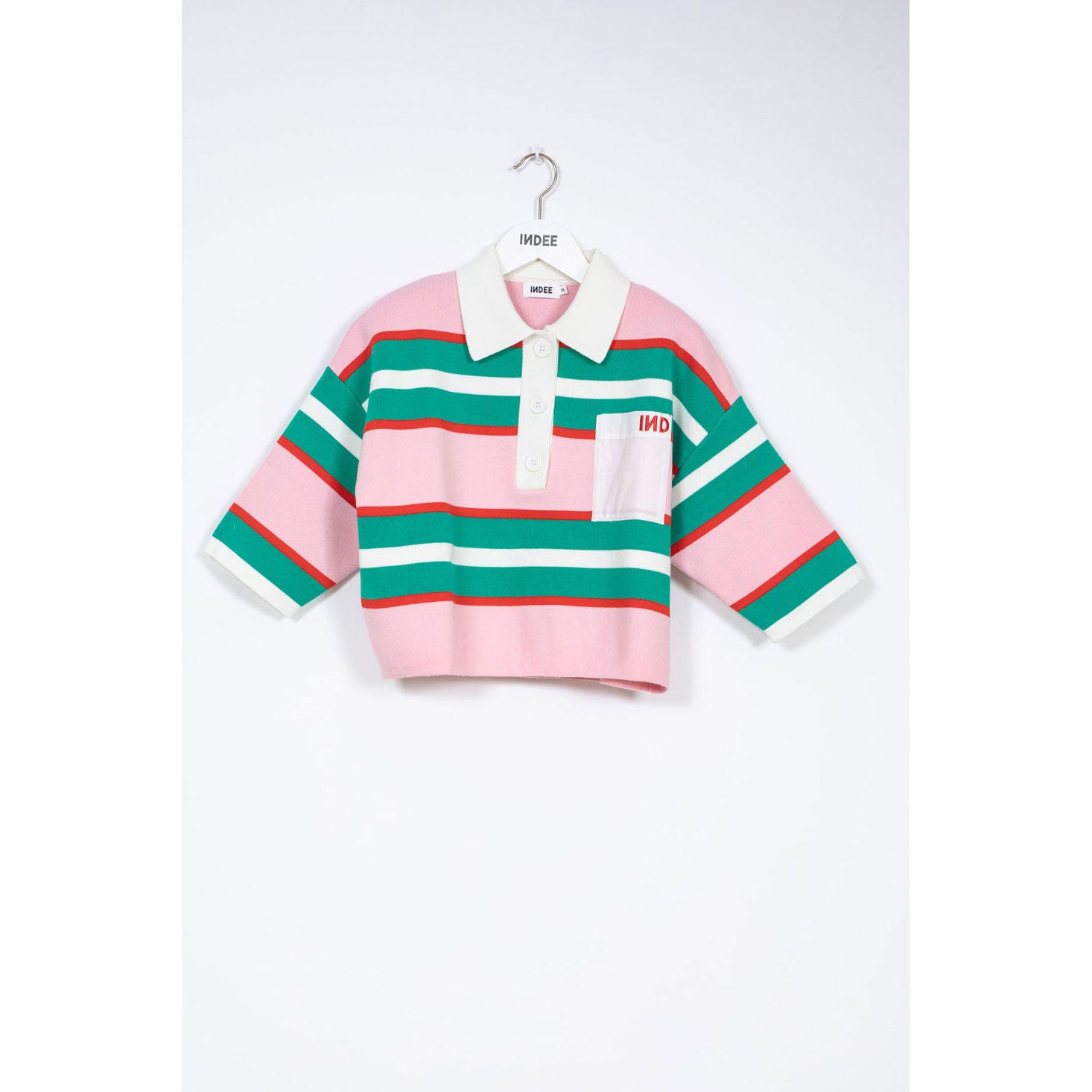 Indee Green Bora Bora Cropped Rugby Polo – Ladida