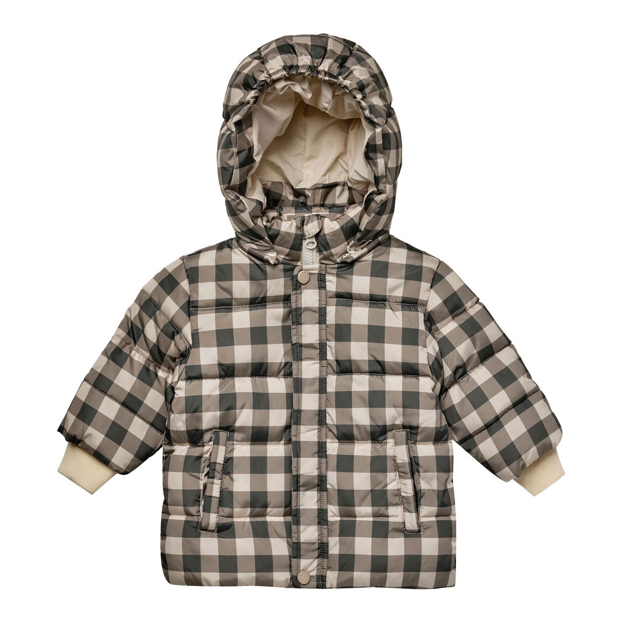 Rylee and Cru Charcoal Check Ski Jacket – Ladida