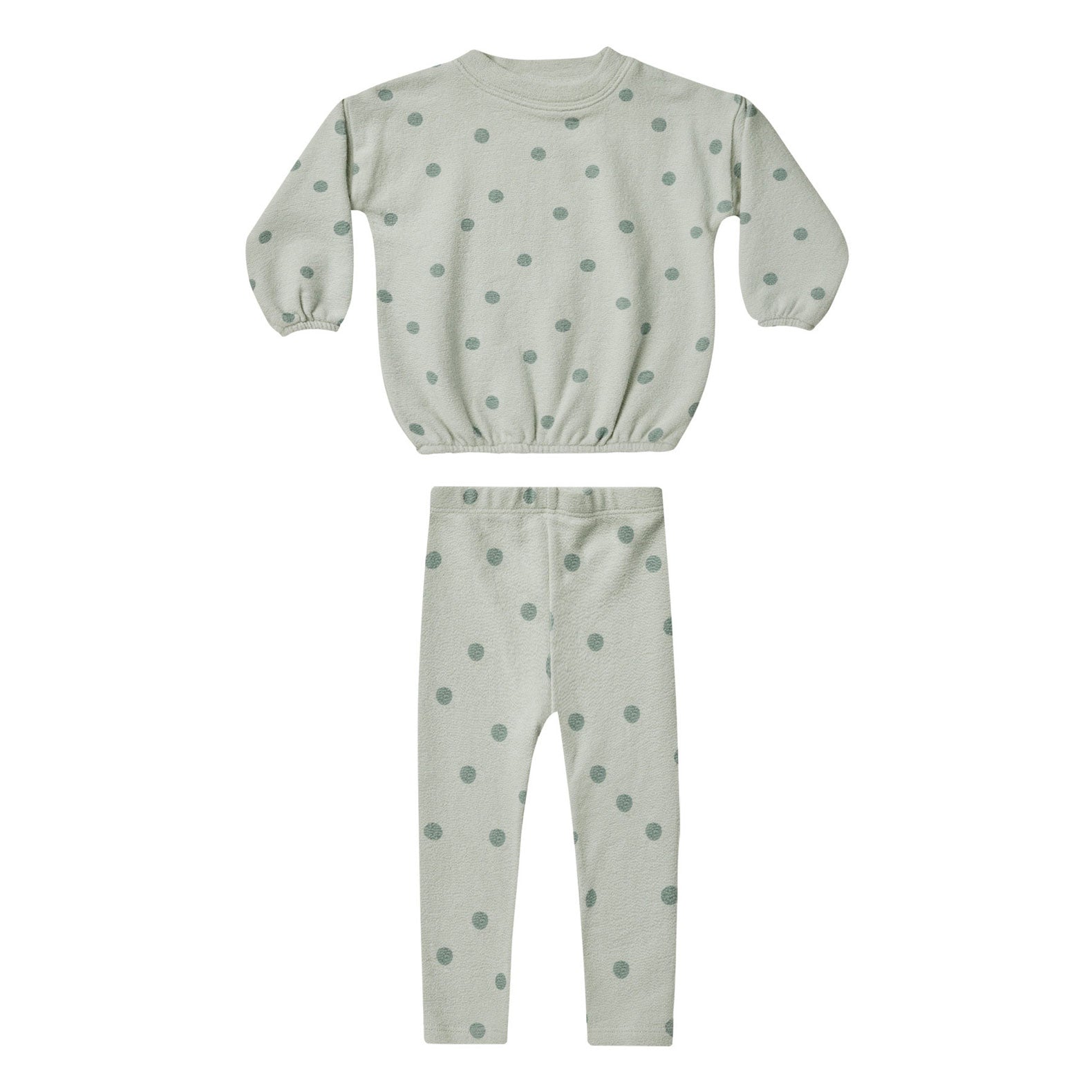 Rylee and Cru Seafoam Polka Dot Spongey Knit Set – Ladida