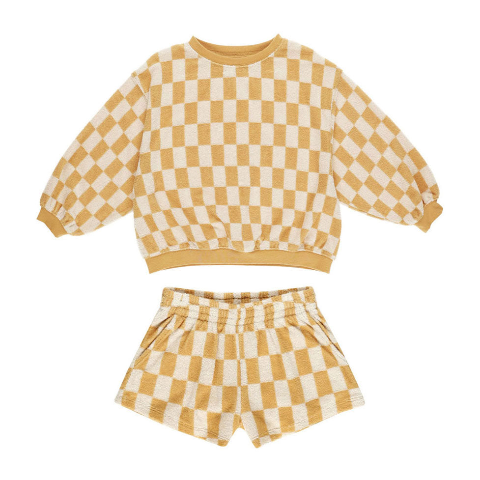 Rylee and Cru Marigold Check Summer Terry Set – Ladida