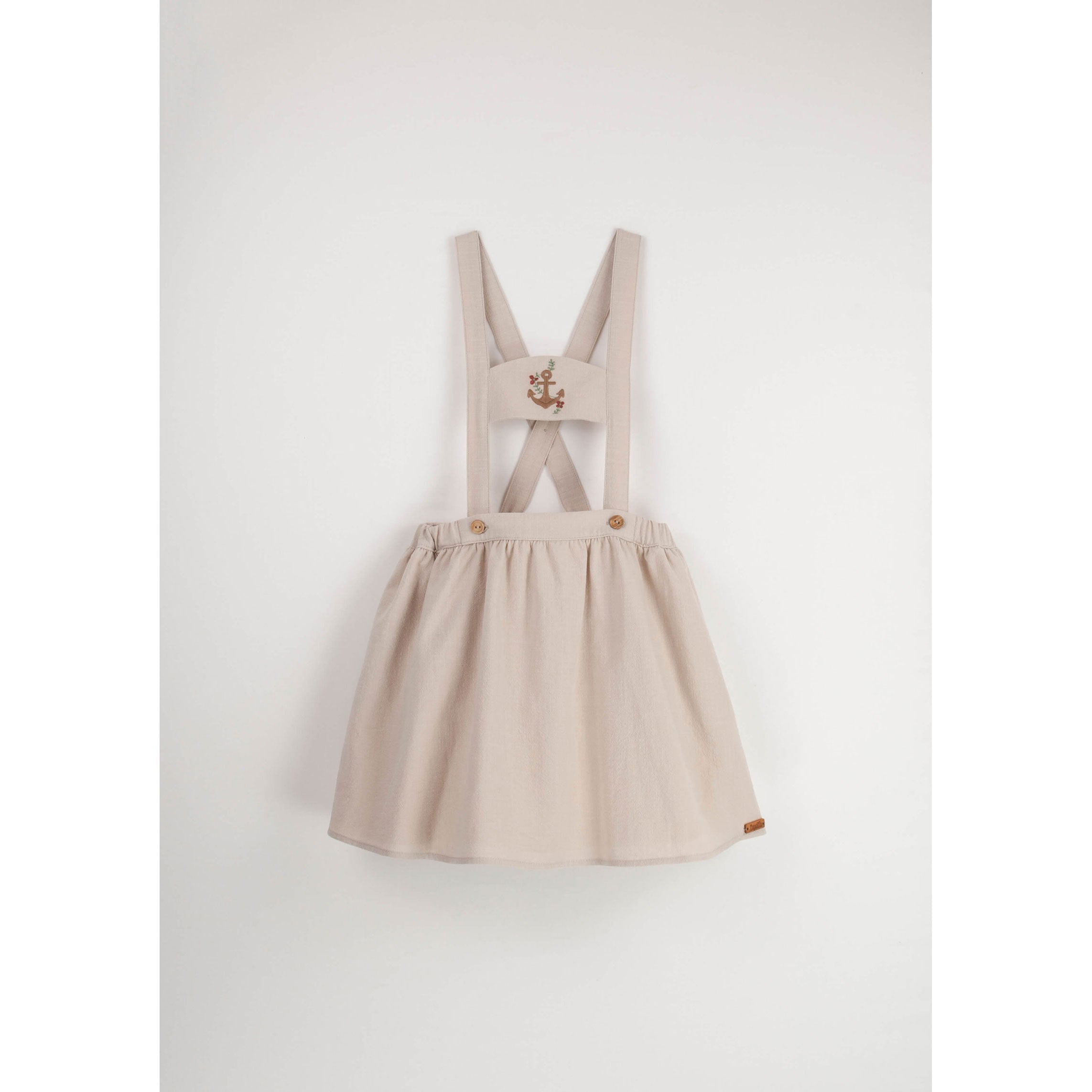 Popelin Sand Anchor Strap Dungaree Skirt – Ladida