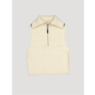 Les Coyotes De Paris Ecru Melange Half Zip Spencer – Ladida