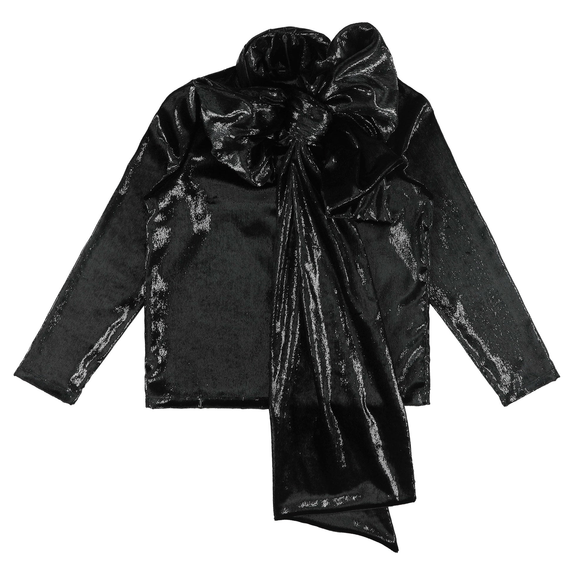 Caroline Bosmans Glitter Black Fancy Bow Top – Ladida