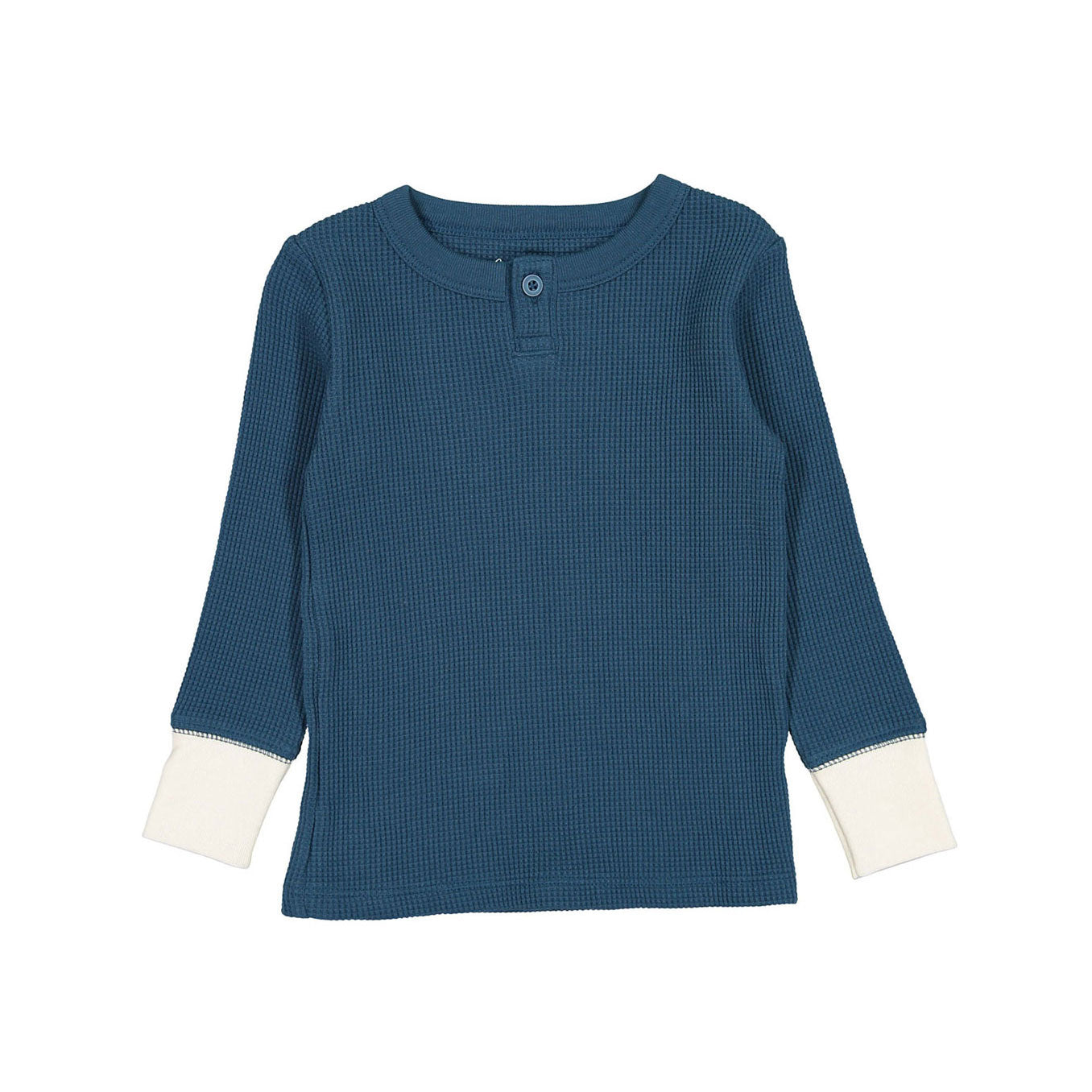 Fin and Vince Ocean Solid Waffle Henley Top – Ladida