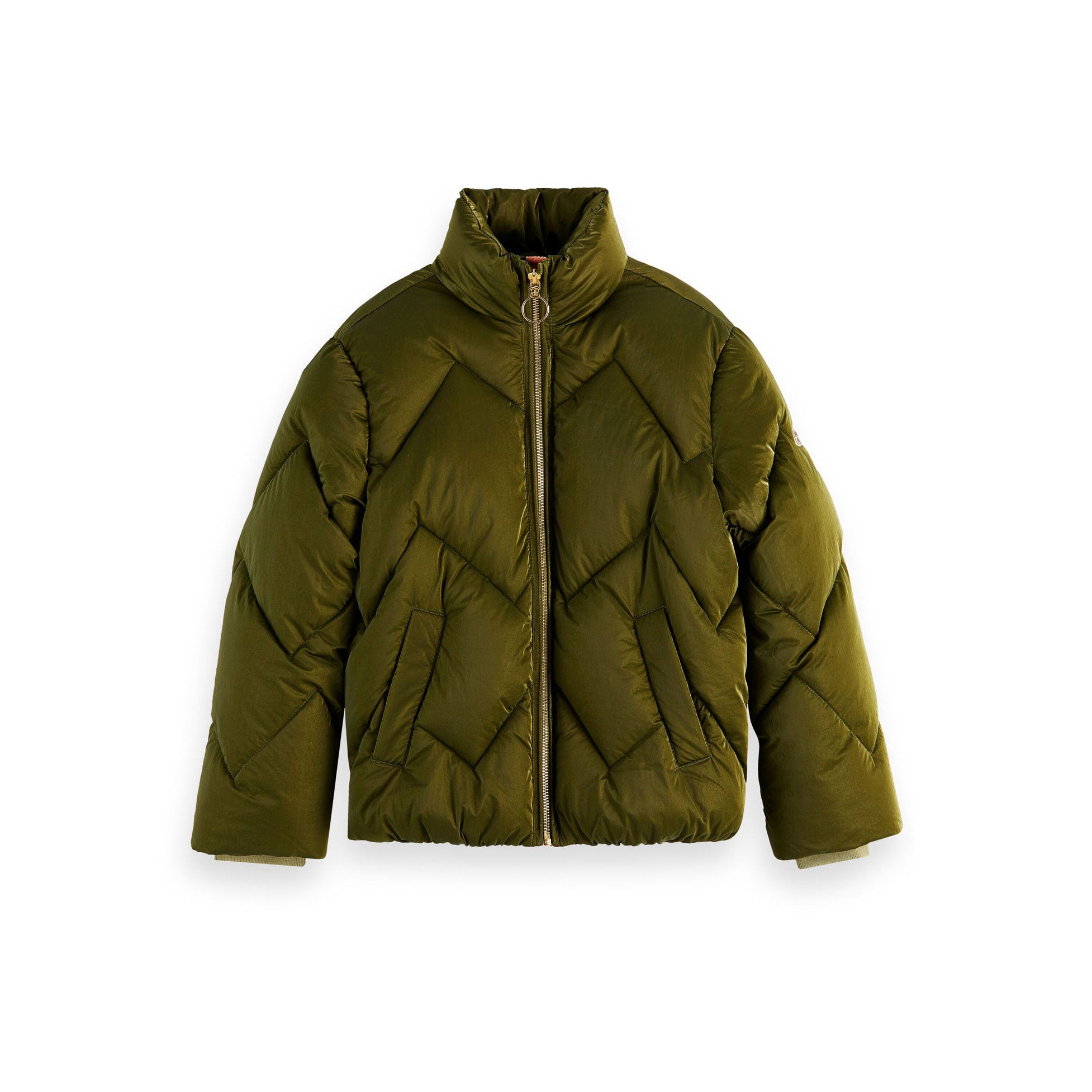 Scotch Shrunk Military Shiny Puffer Jacket – Ladida