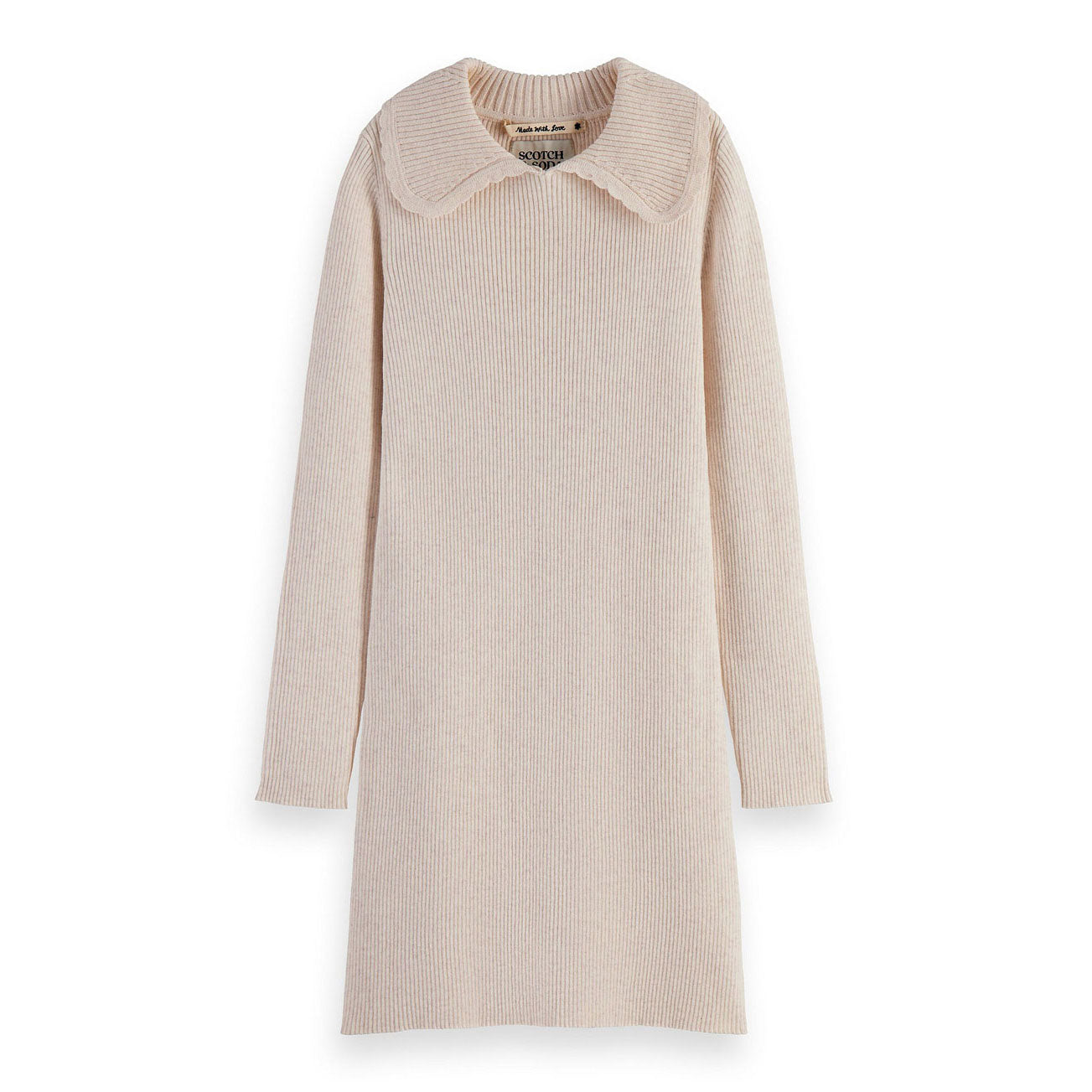 Scotch Shrunk Off White Knitted Big Collar Dress – Ladida