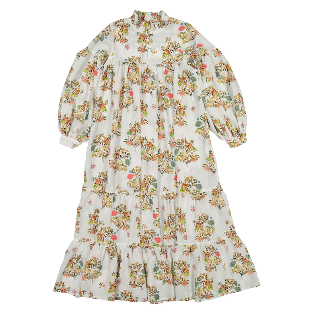 Christina Rohde White Floral Maxi Flow Dress – Ladida